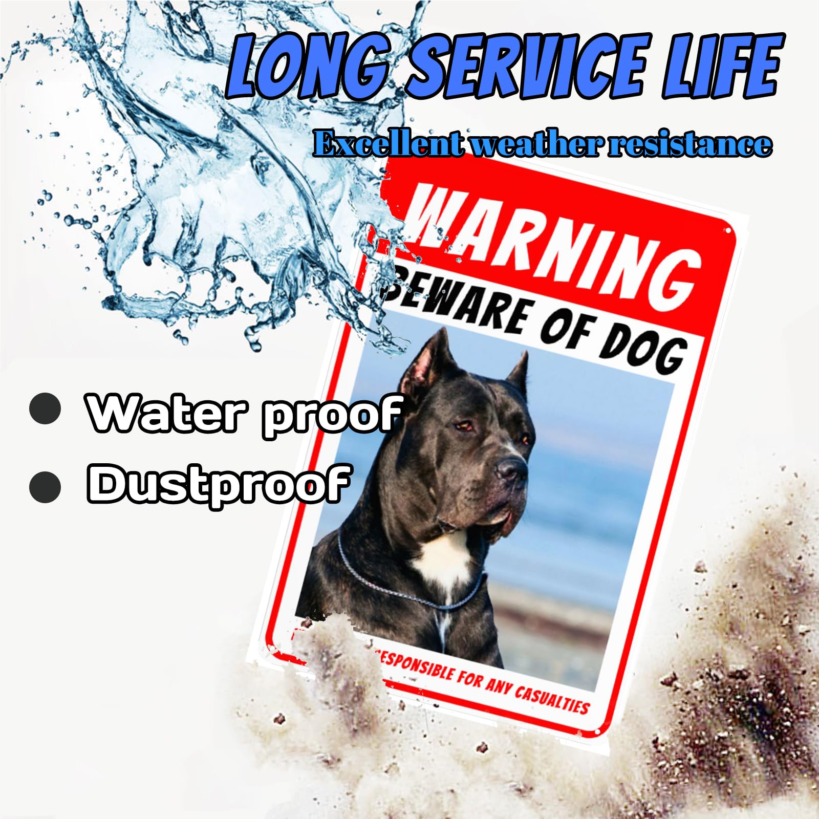 Custom Dog Warning Signs Warning Bad Dog Sign, SKU: S2 4006