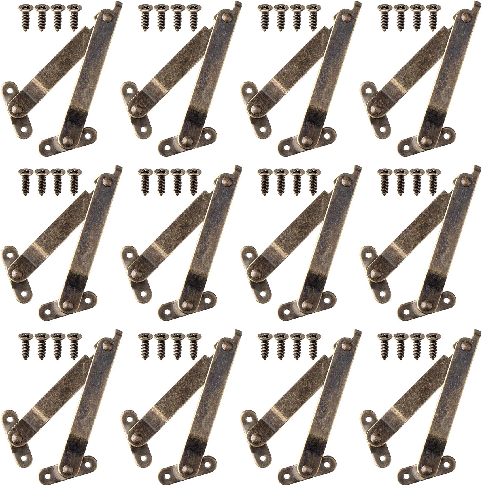 uxcell Jewelry Box Case 1mm Thickness Metal Cover Lid Support Hinges ...