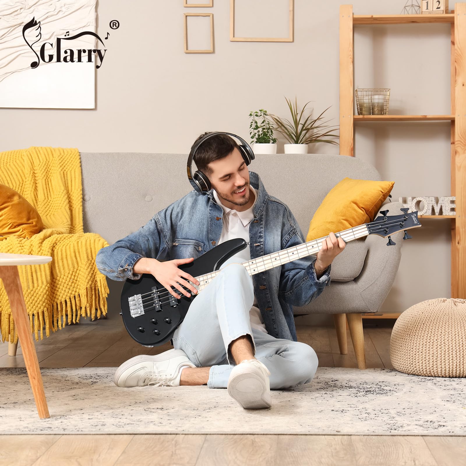 Snapklik.com : GLARRY Electric Bass Guitar Beginner Kit, 4 String Full ...