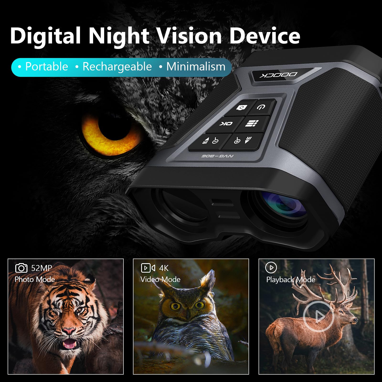 Snapklik.com : DOOCK Night Vision Goggles - 2024 Upgrade 4K Infrared ...