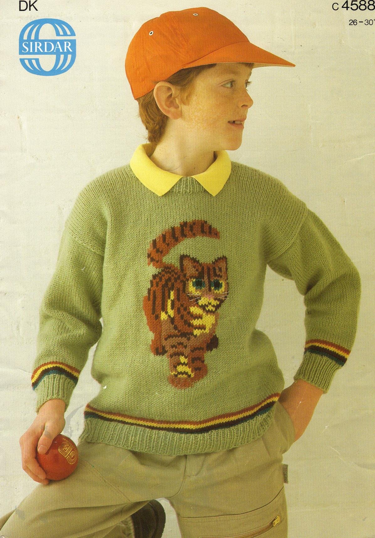 Cat Motif Knitting Pattern My Own Design Cat, Bear And Bunny. Very