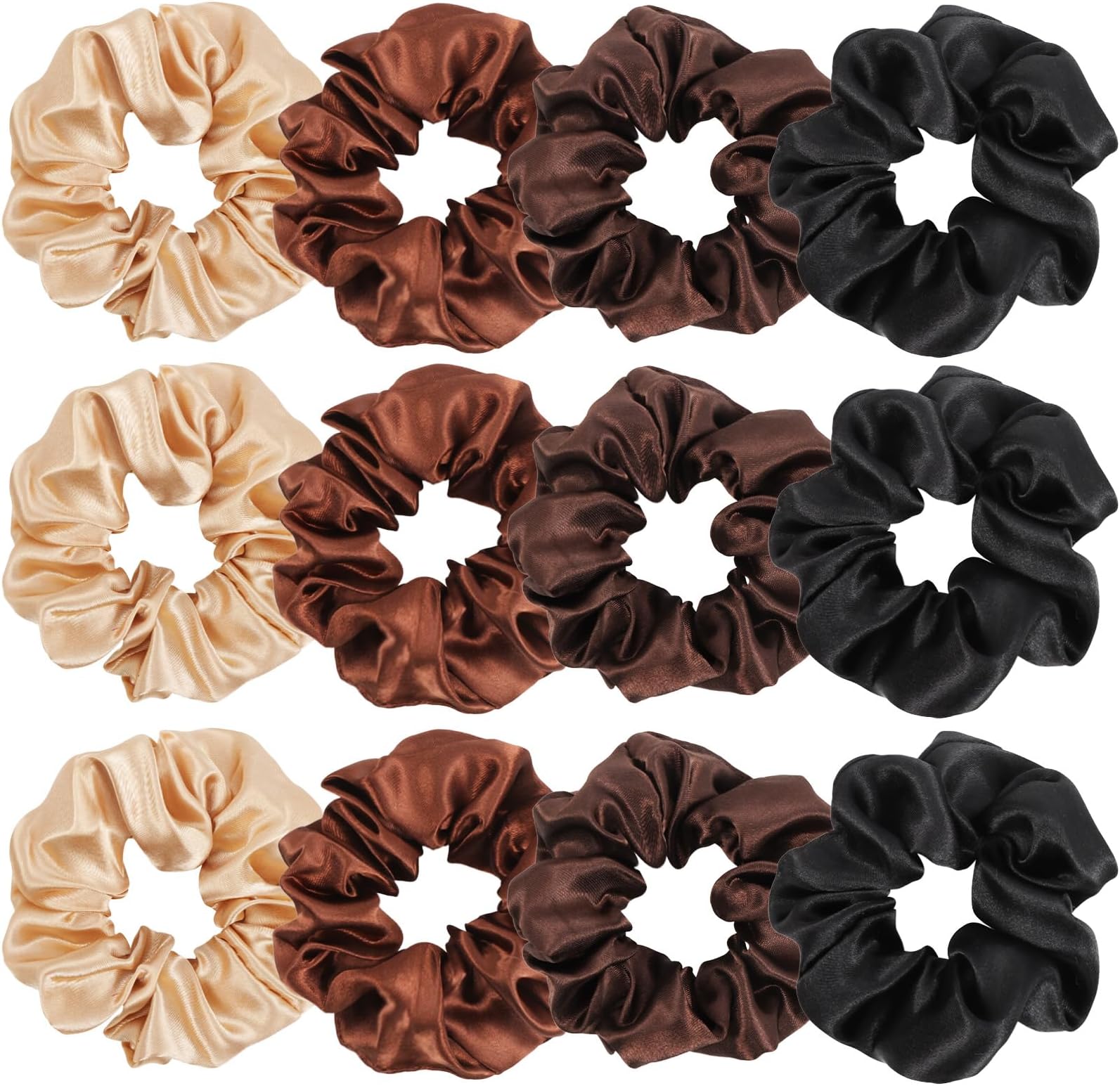 Amazon.com : MAQIHAN 10PCS Silk Scrunchies Bulk - No Damage Large Satin ...