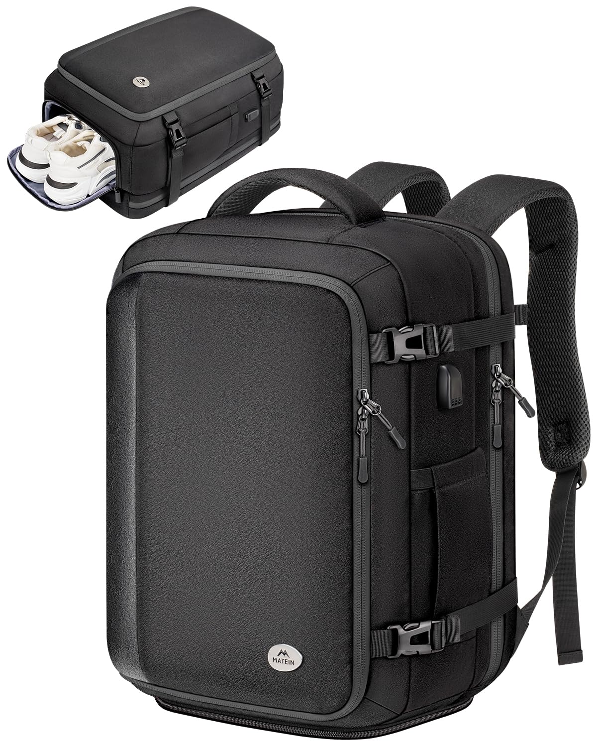 Amazon.com: MATEIN Travel Backpack with Shoe Compartment, 17 Inch Extra ...