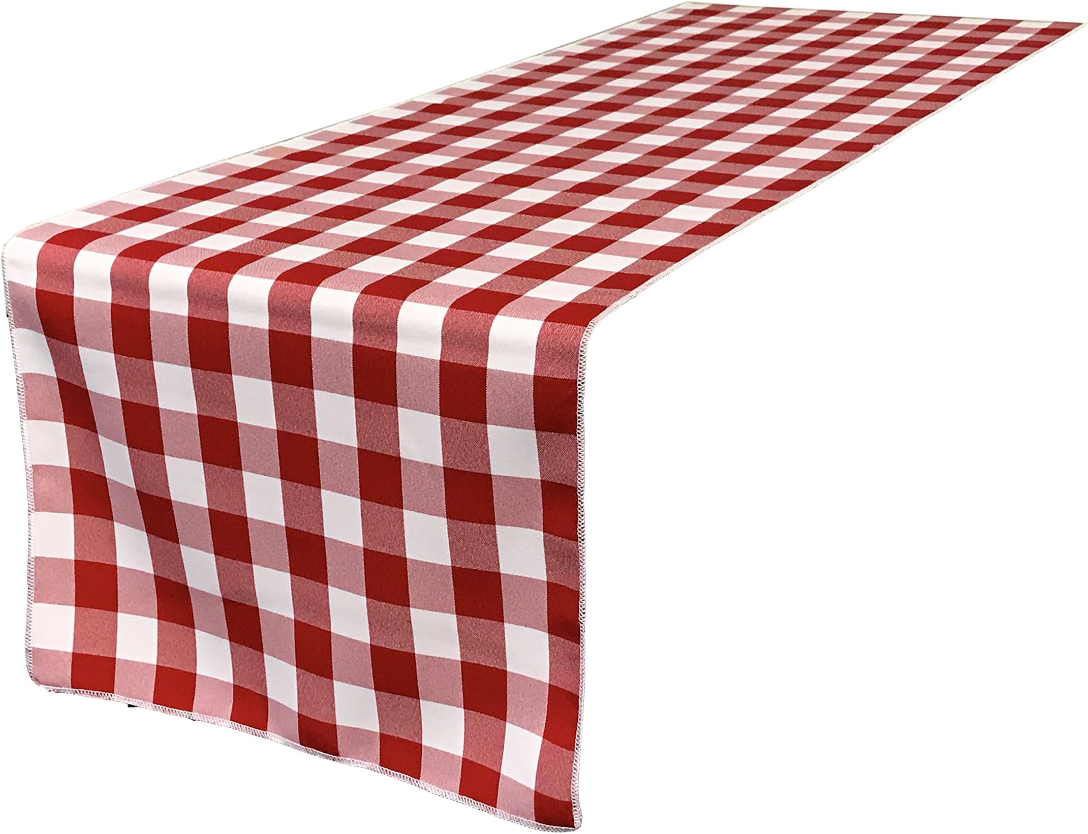 Amazon.com: LA Linen Poly Checkered Table Runner, 14 by 108-Inch, Black ...