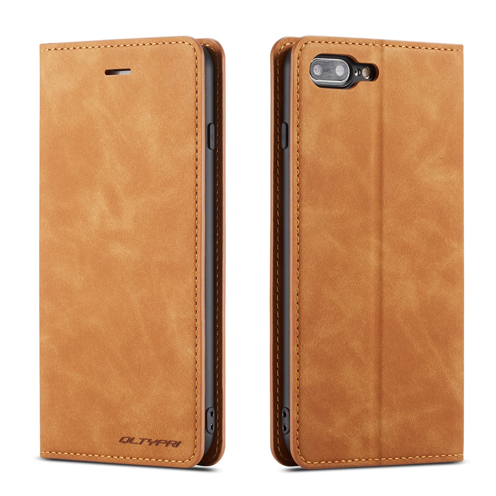 Amazon.com: QLTYPRI for iPhone 7 Plus 8 Plus Case, Premium PU Leather ...