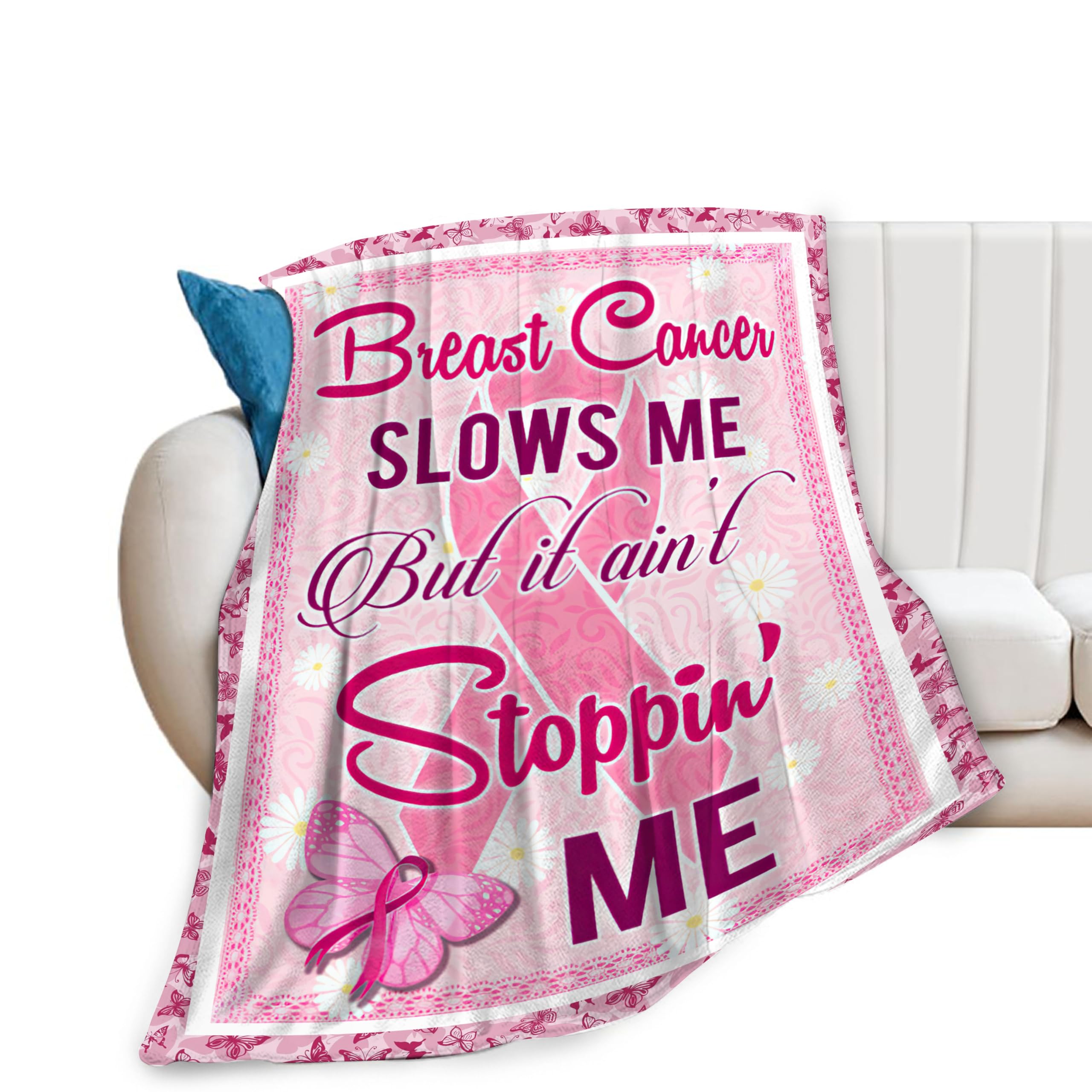 Amazon.com: Breast Cancer Survivor Gifts Blanket Breast Cancer ...