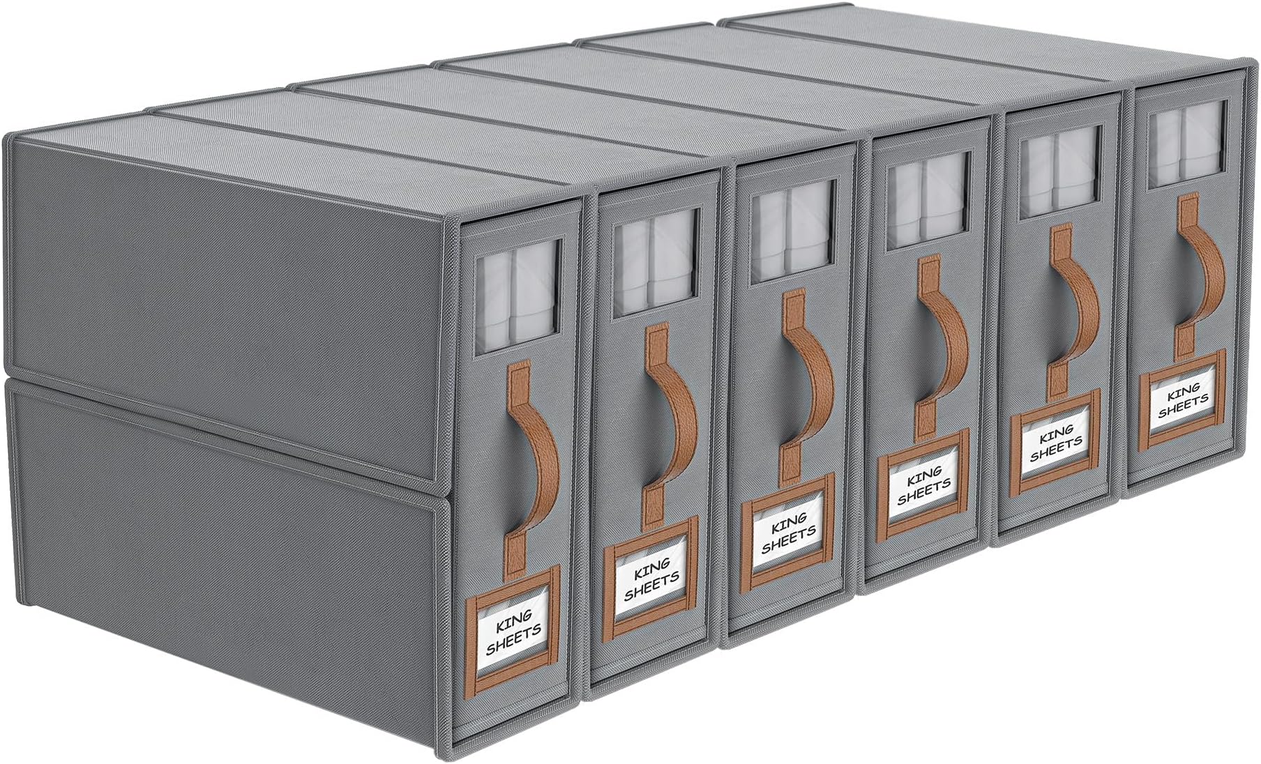 Amazon.com: SpaceAid 8 Pack Bed Sheet Organizers and Storage, Foldable ...