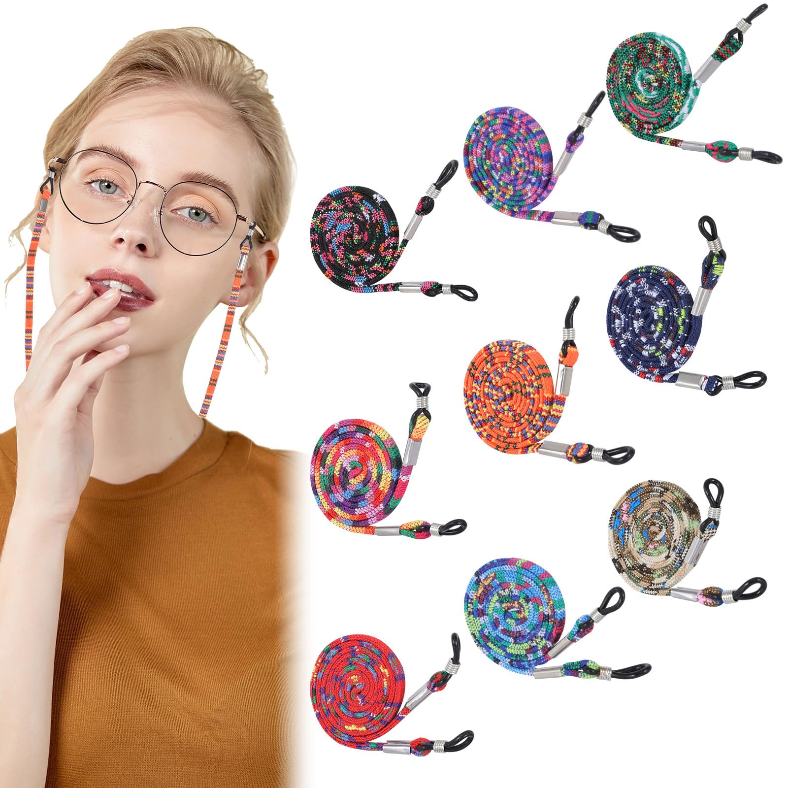 HJJMN 9 Pcs Bohemia Spec Lanyard for Women, Eyeglasses Straps Chain ...