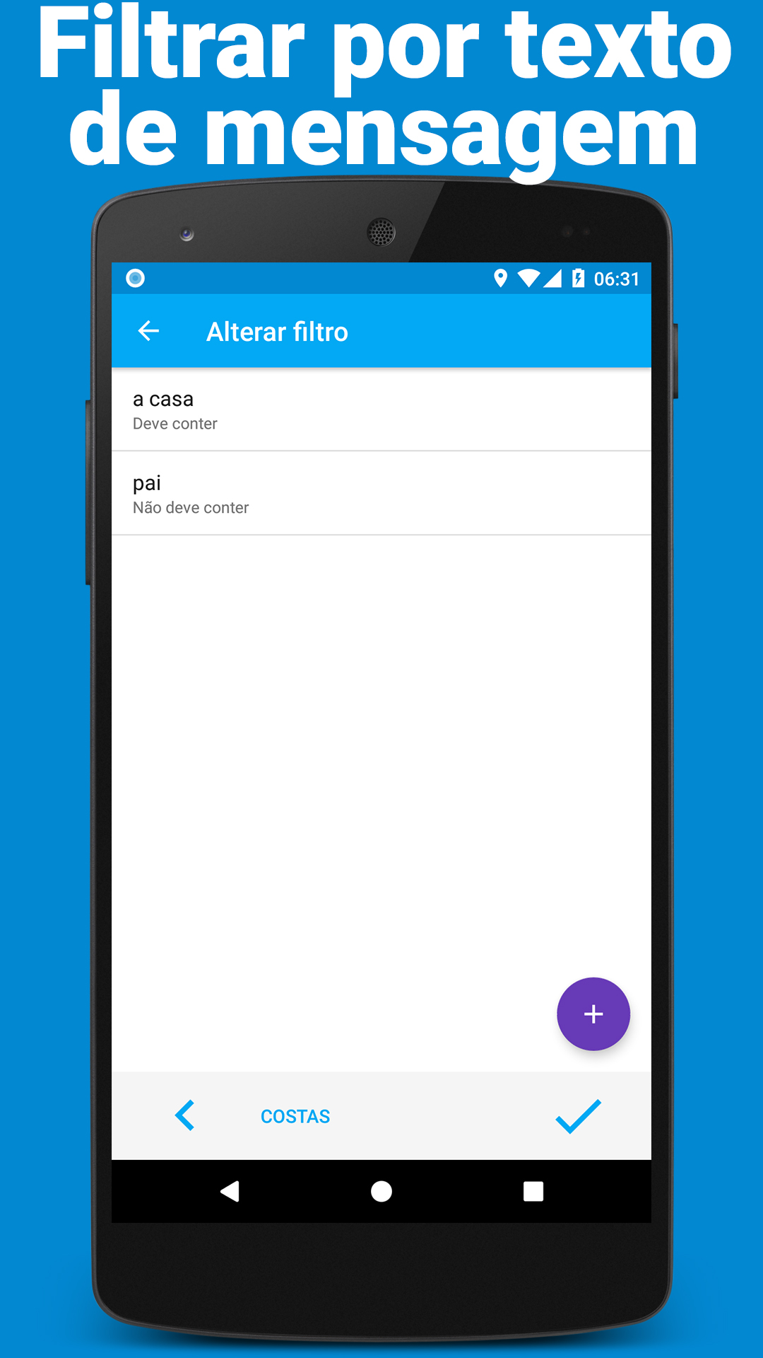 Redirecionamento automático de SMS - Aplicativo na Amazon Appstore