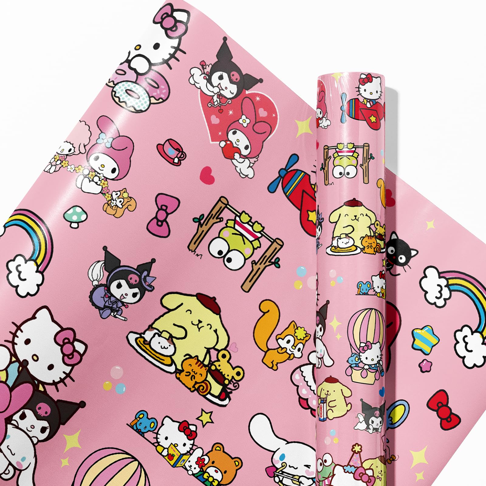 Amazon.com: RJFBSXVH Kawaii Wrapping Paper - 5 Sheets Kawaii Gift ...