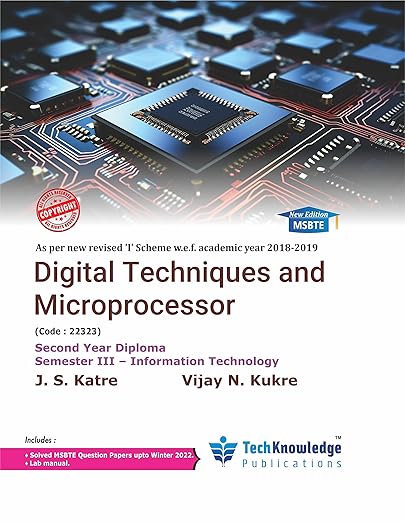 Digital Techniques and Microprocessor For MSBTE Diploma IT Engineering Group Sem 3 : Amazon.in ...