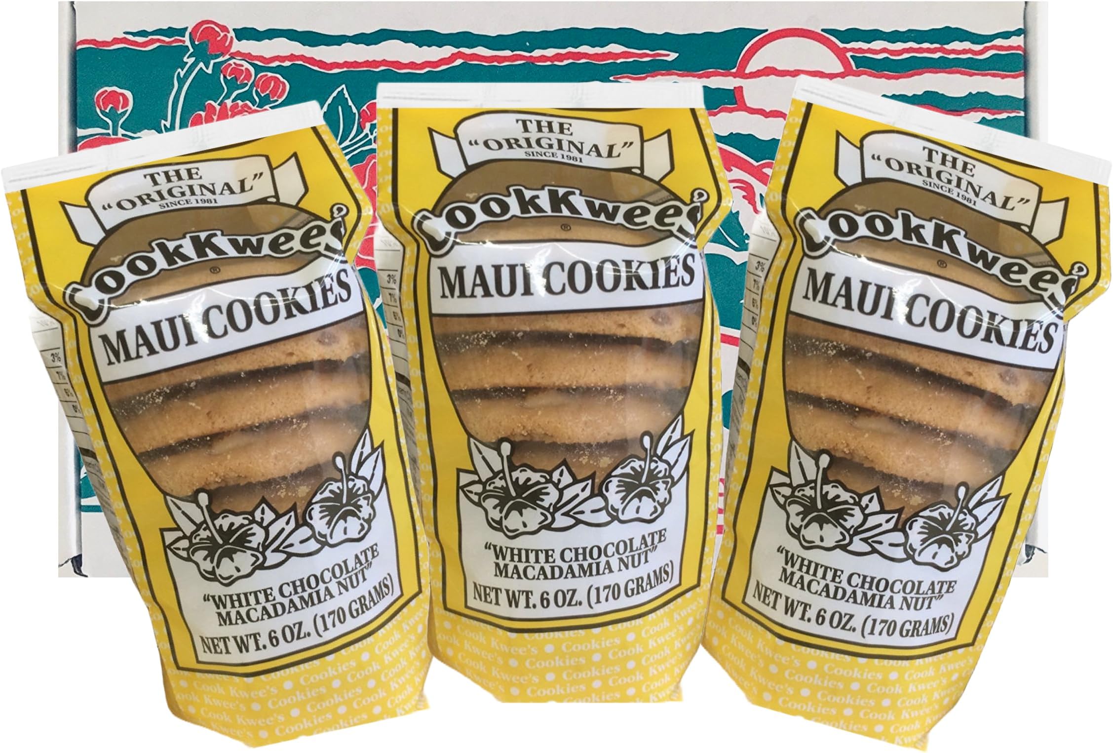 Amazon.com: The Original Maui CookKwees Hawaii Cookies 3 Pack- 6 Ounces ...