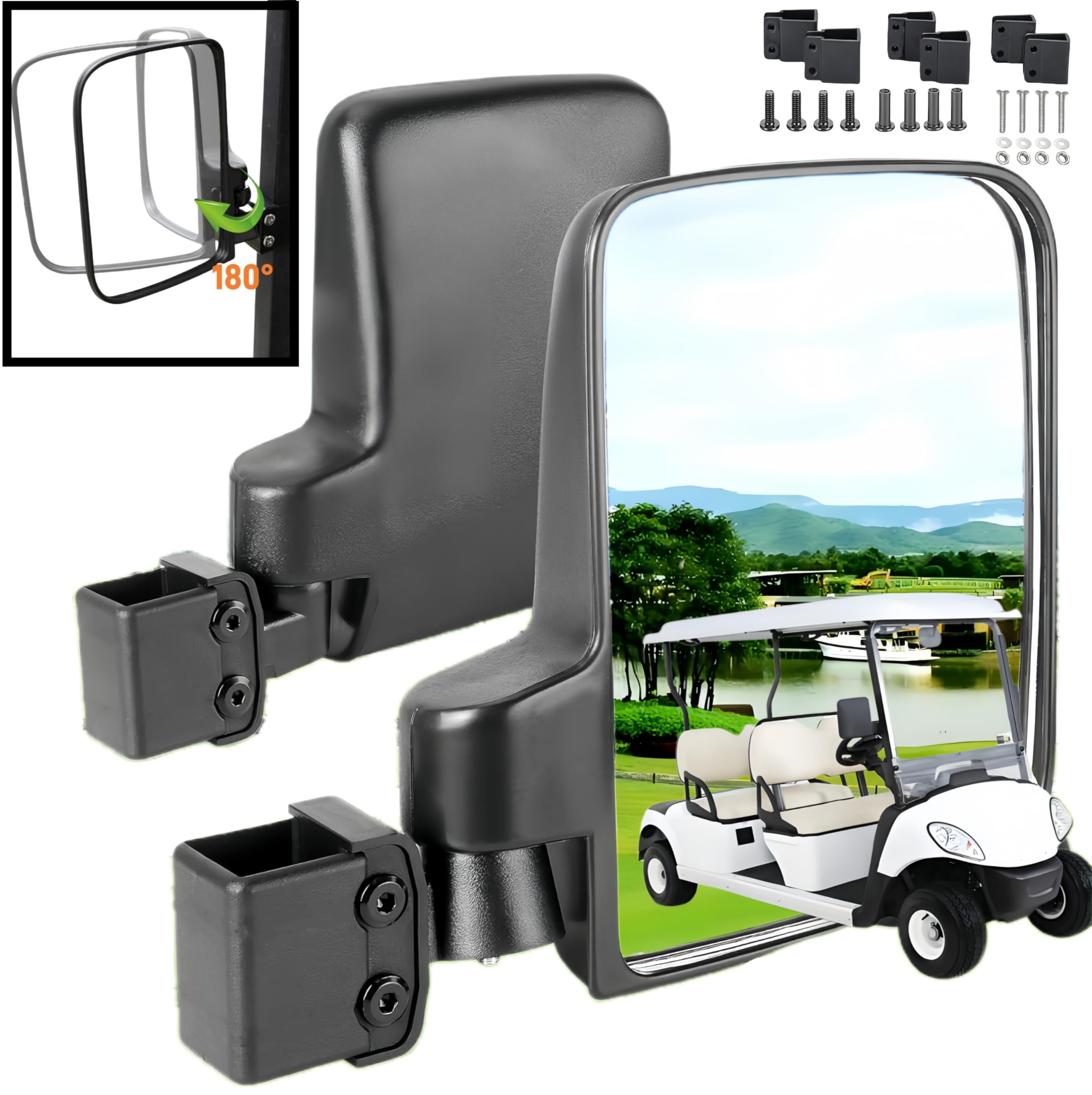 Amazon.com: WUKO HUNT Golf Cart Side Mirrors, (New for 2024) No ...