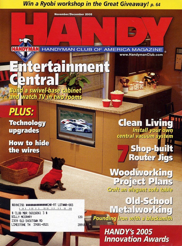Handy - Handyman Club of America Magazine - November / December 2005 ...