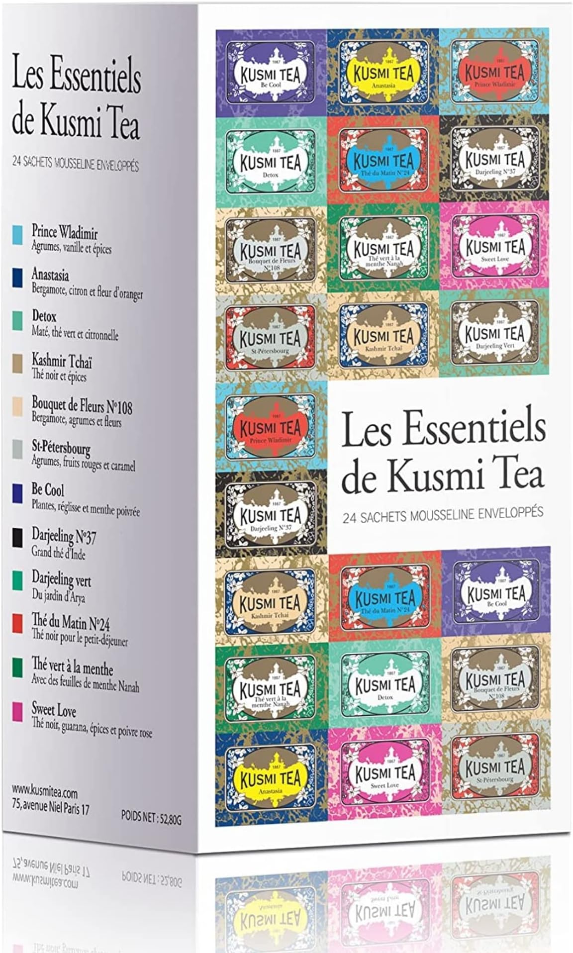 Amazon.com : Kusmi Tea The Essentials - 24 Tea Bags - Prince Vladimir ...