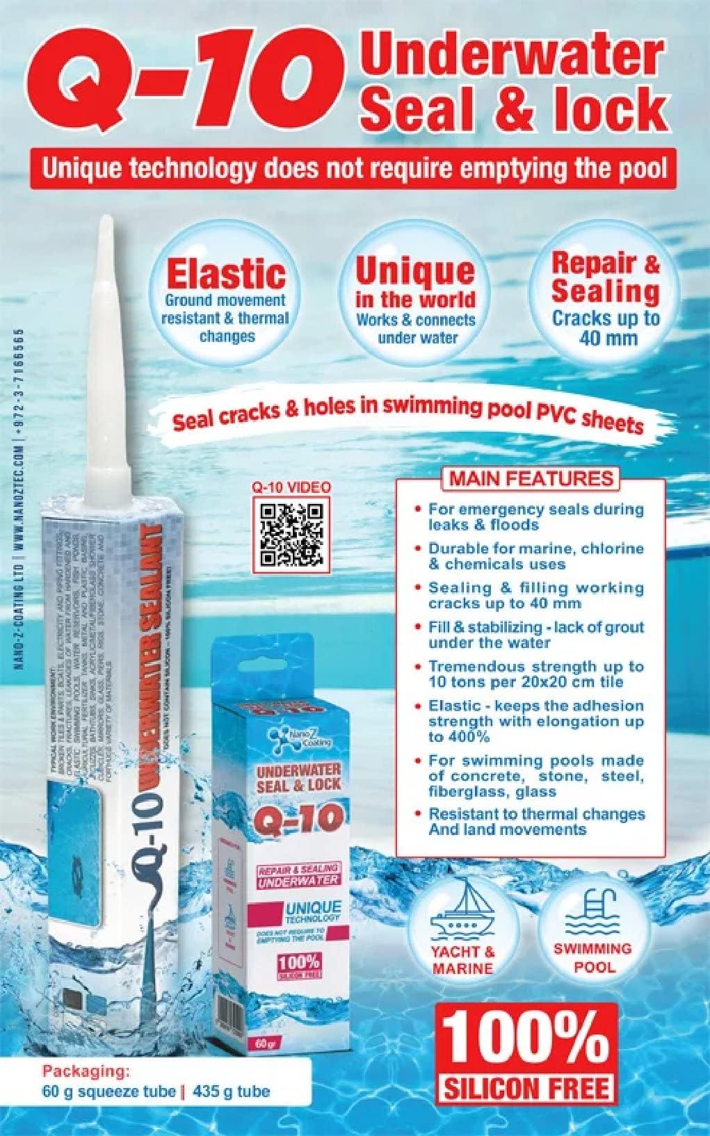 Underwater Sealant For Pools Ganbaro® 4 Oz Underwater Sealant,