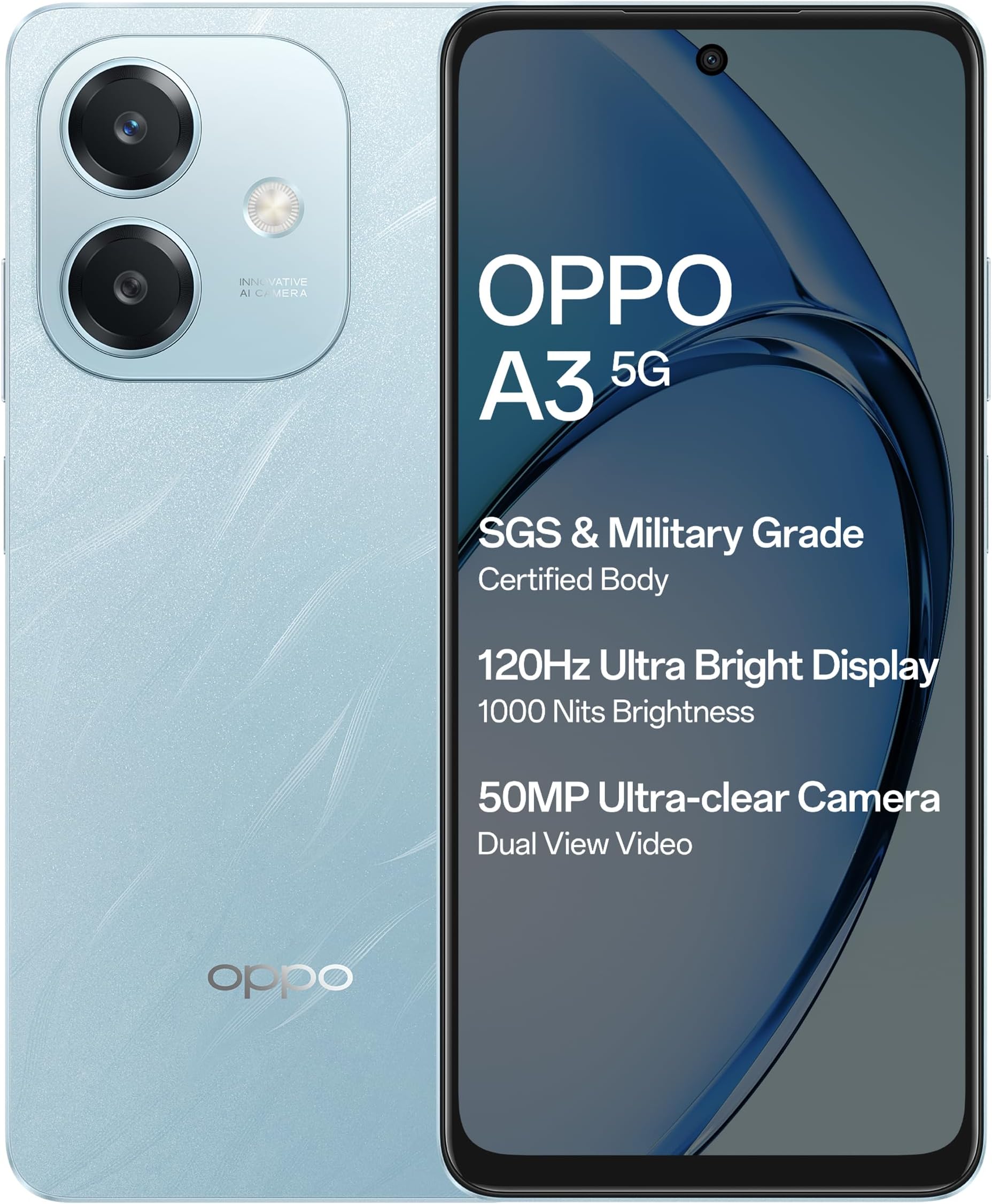 OPPO A3 5G (Ocean Blue, 6GB RAM, 128GB Storage) : Amazon.in: Electronics