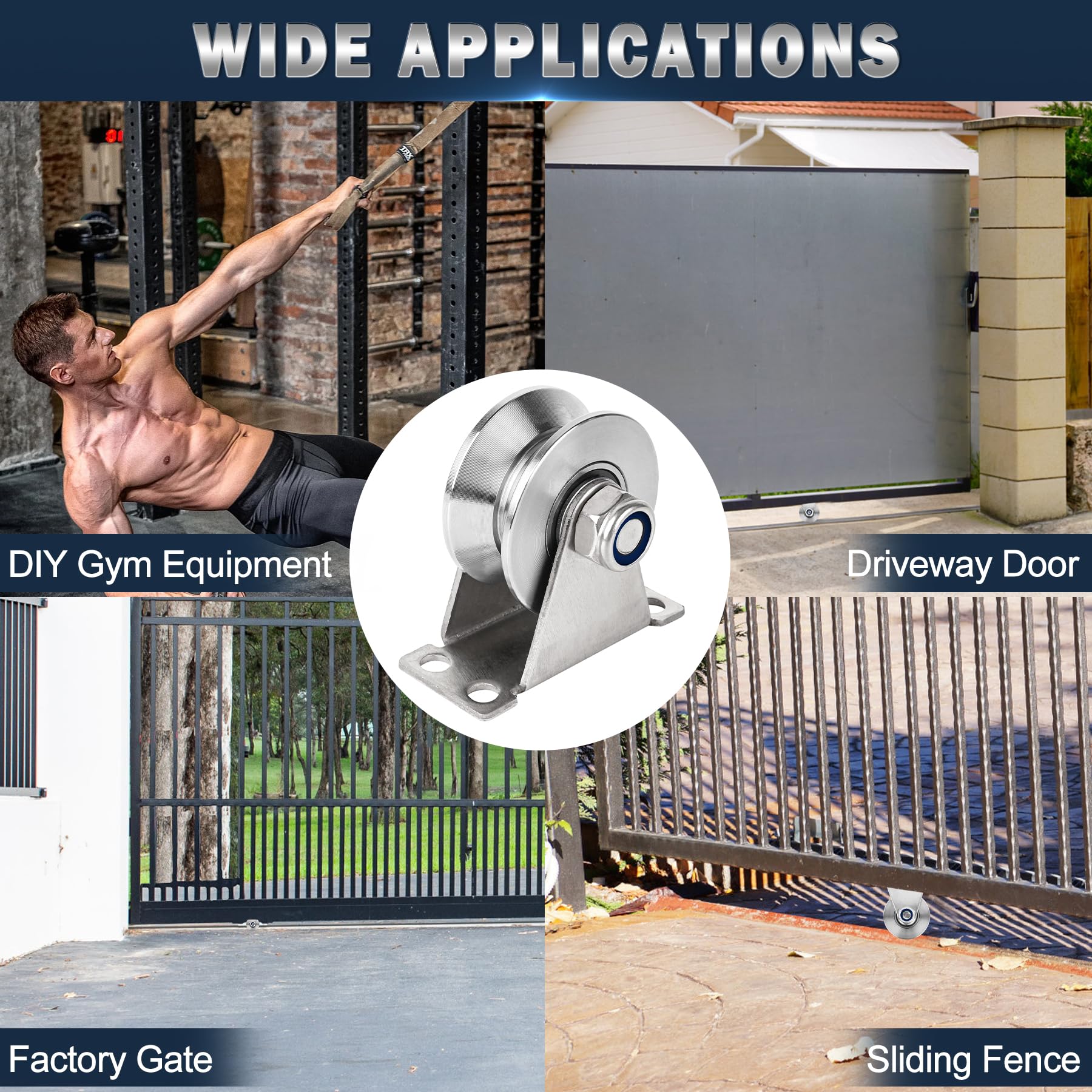 Snapklik.com : Groove Pulley Wheel For Rope Wall Mounted 1 Pack ...