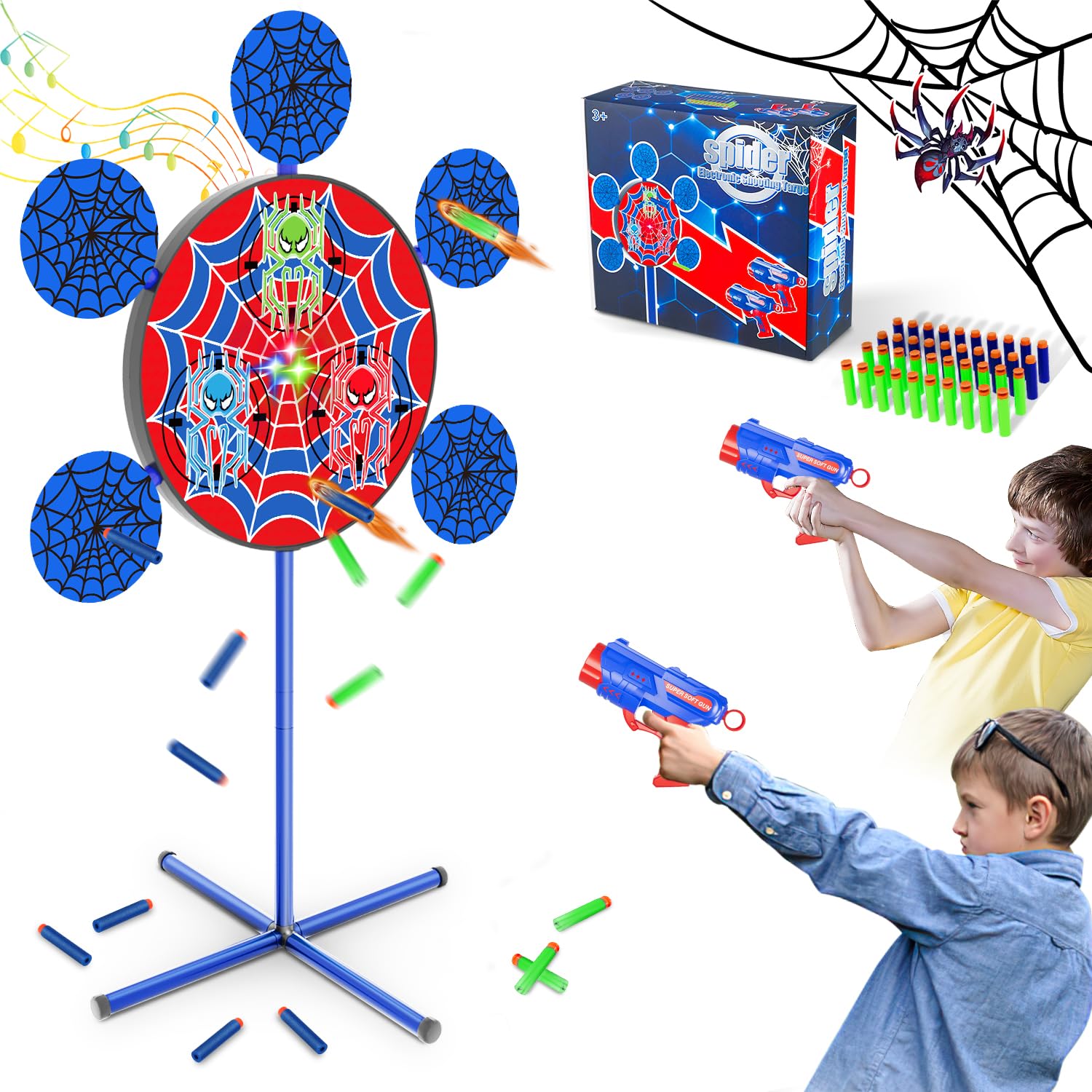 Amazon.com: Spider Shooting Games Toys for Nerf Gun Party, Shooting ...