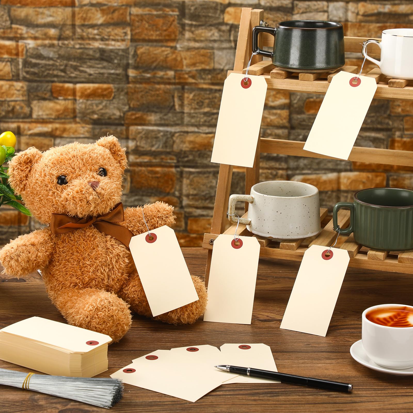 Snapklik.com : Sayglossy 1000 Pcs Blank Manila Shipping Tags
