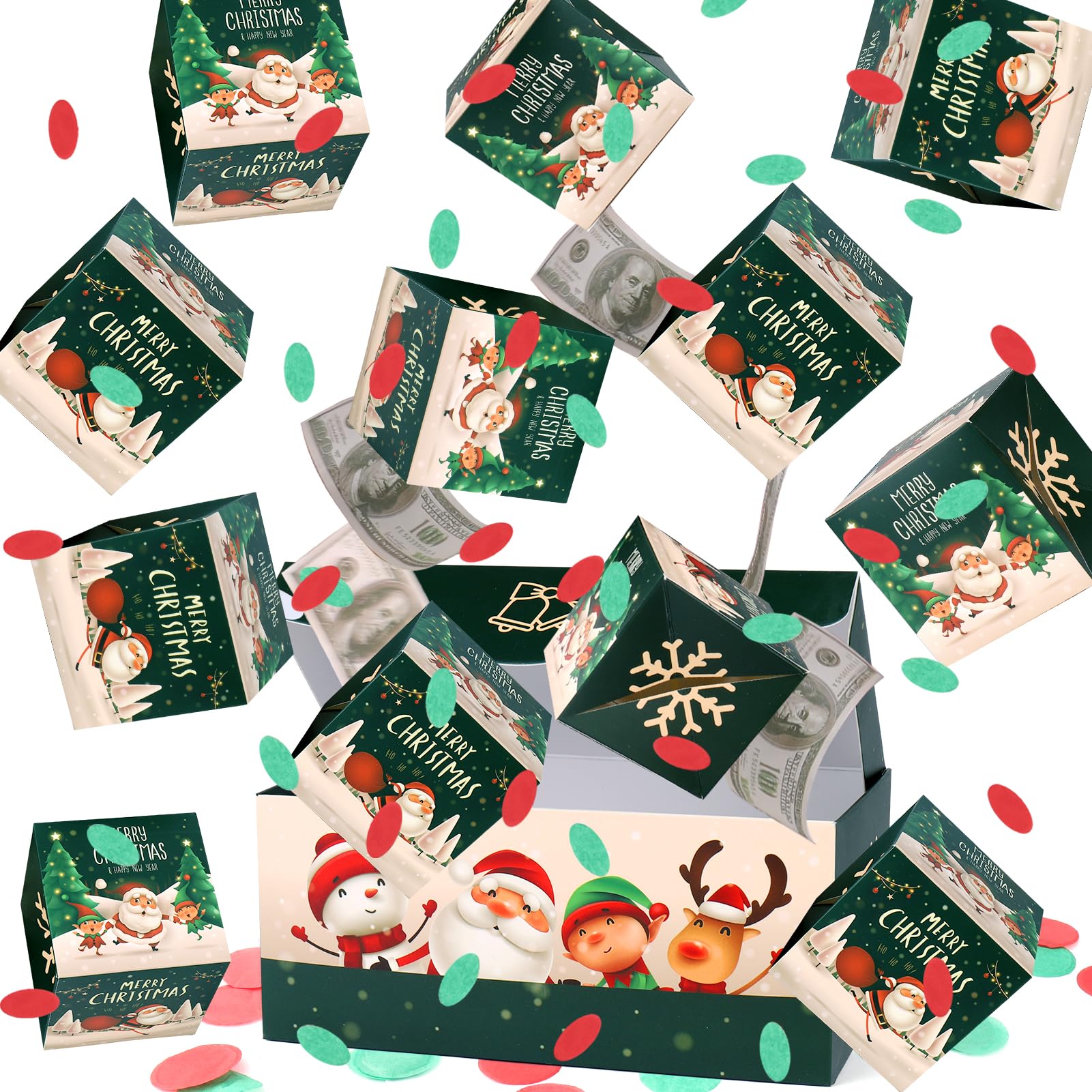 Amazon.com: BABORUI Christmas Surprise Gift Box Explosion for Money ...