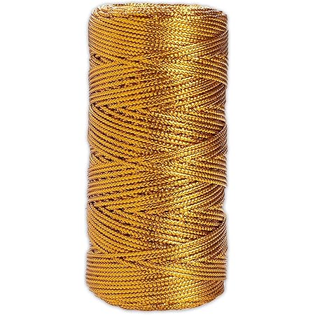 Amazon.com: jijAcraft 328 Feet Gold String Twine - 1.5mm Metallic ...