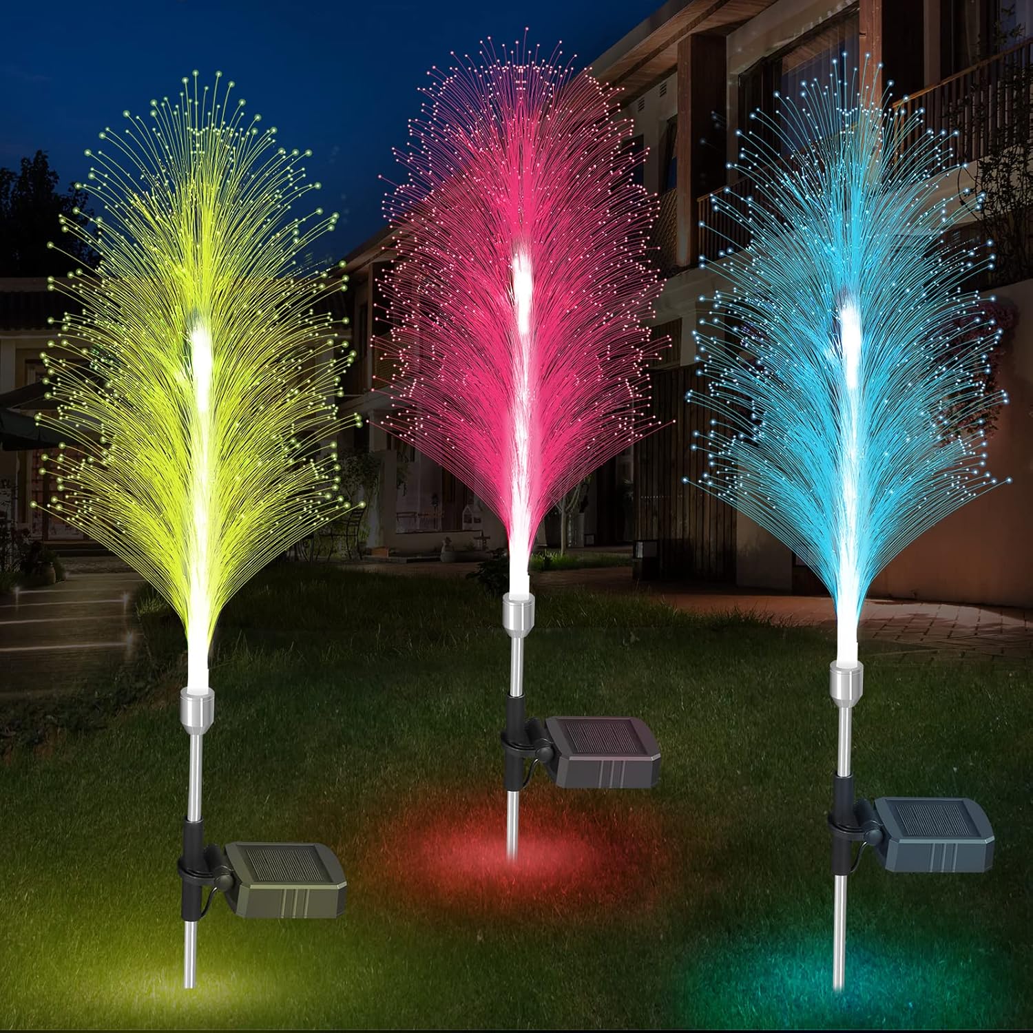 Amazon.com : Solar Garden Lights Outdoor Decorative Waterproof, Solar ...