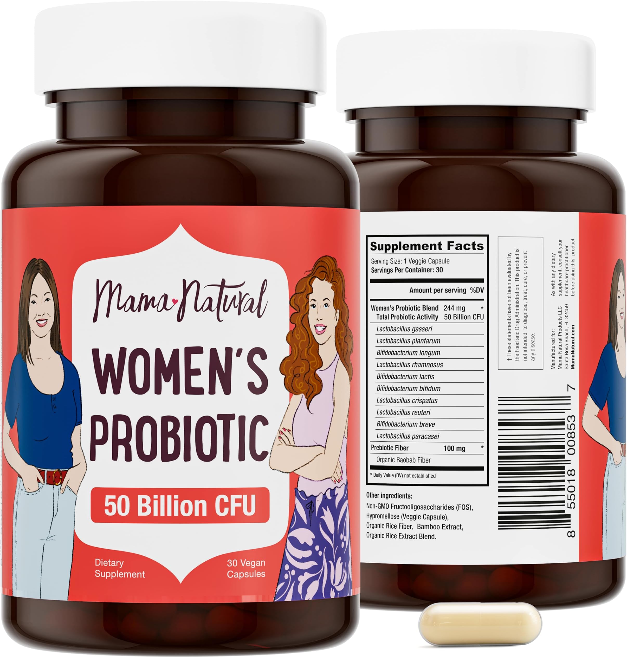 Amazon.com: Mama Natural Womens Probiotic – Vaginal, Gut Health ...