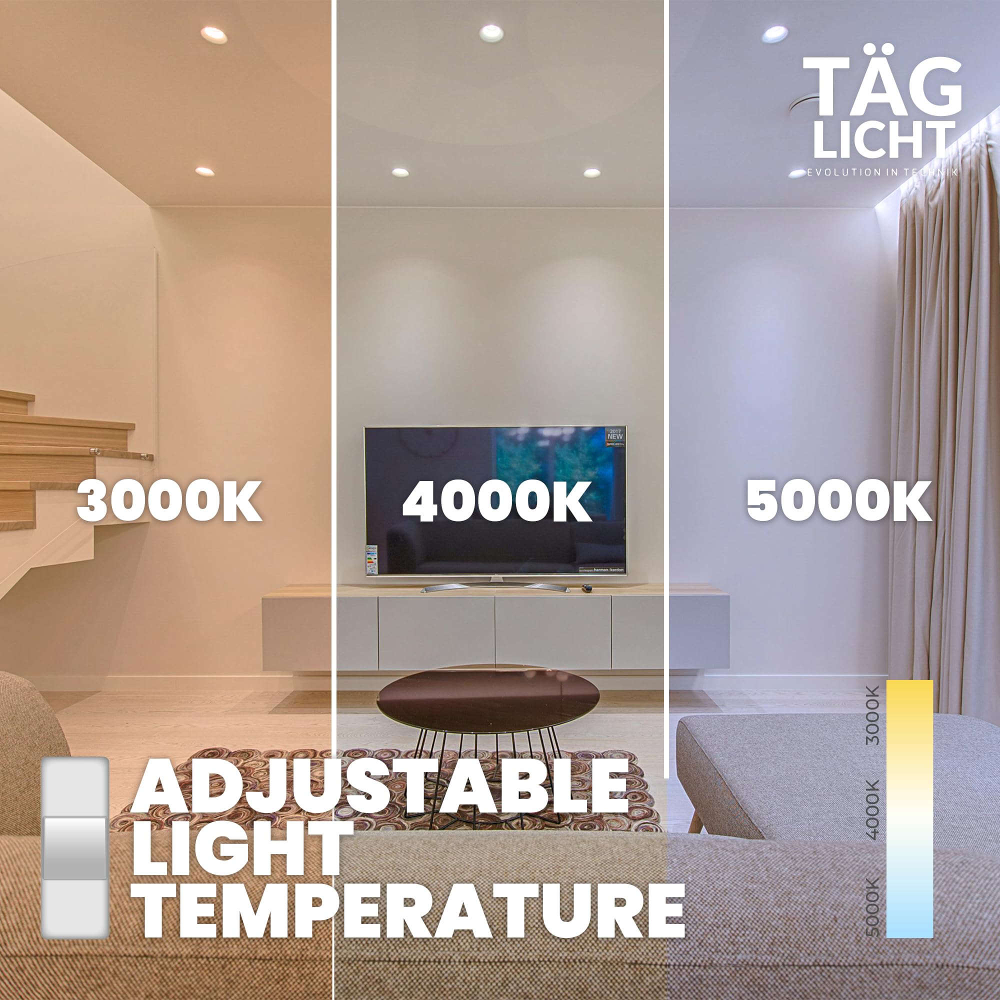 LED Downlights Ultra Slim 7W LED Recessed Ceiling Lights Dimmable 10 ...