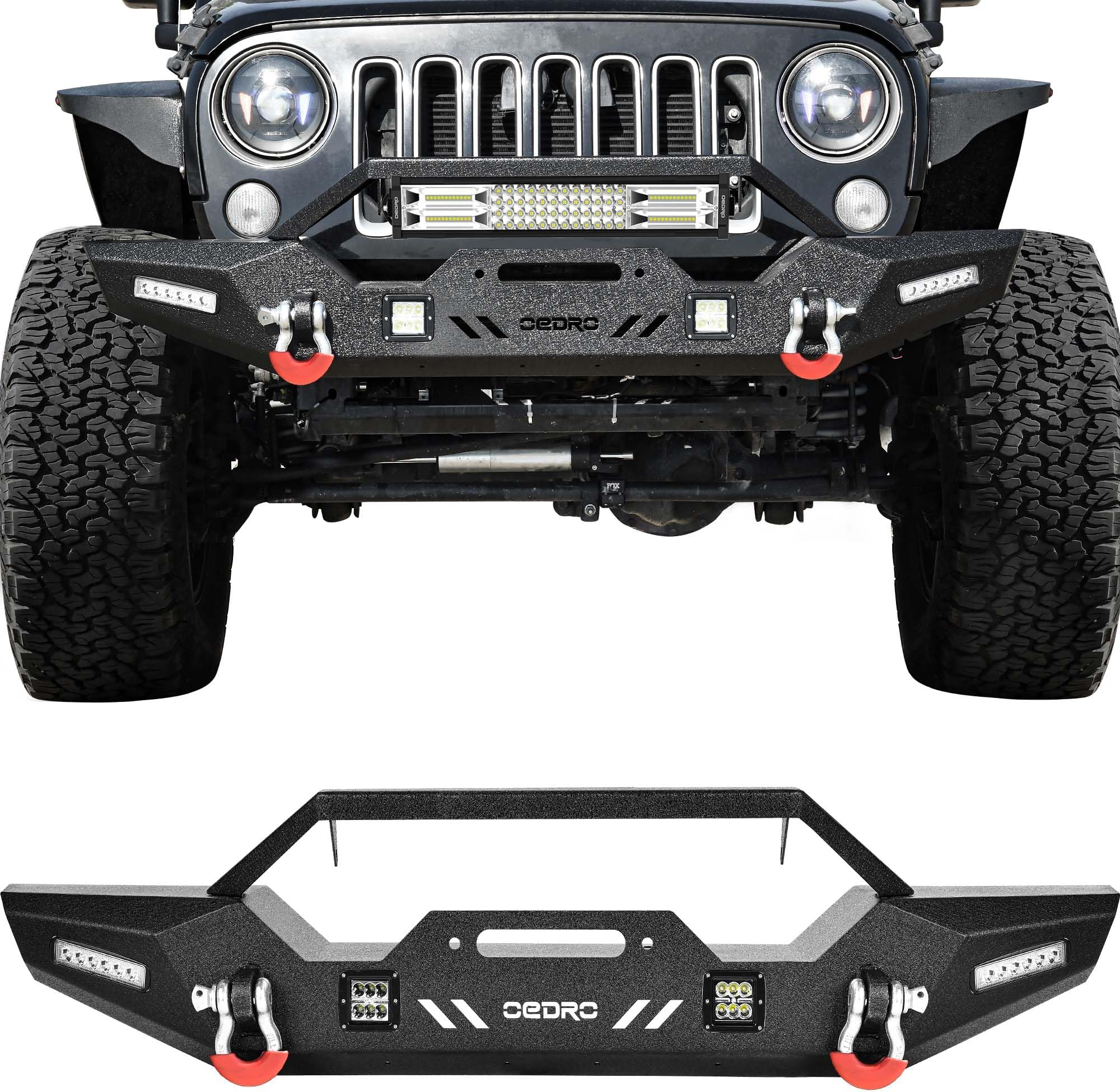 Amazon.com: Redrock 4x4 Rock Crawler Front Bumper Compatible with 07-18 ...