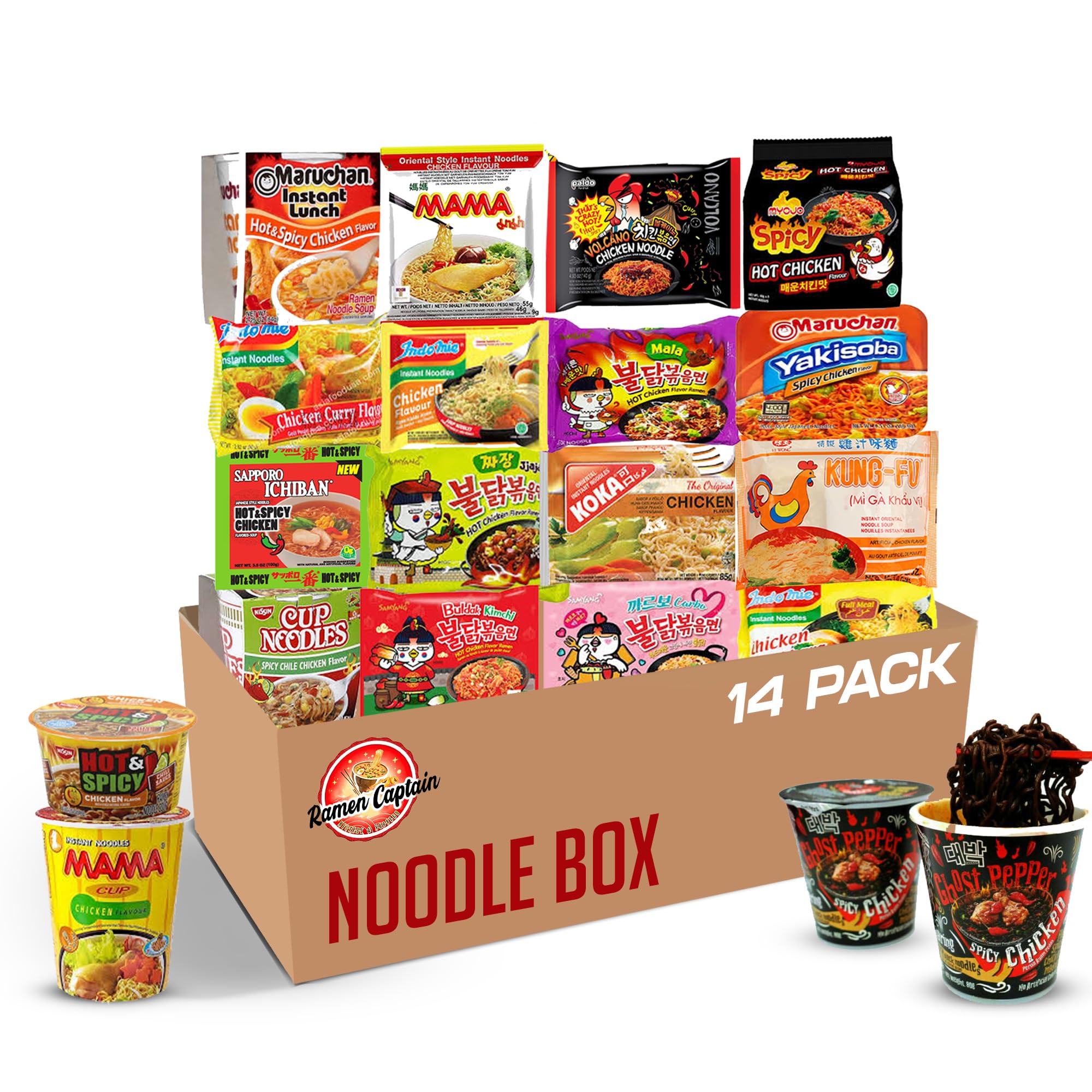 Amazon.com: Ramen Captain's Assorted Chicken Flavor Instant Noodles ...