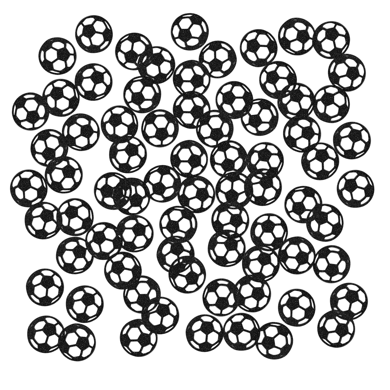 Amazon.com: Soccer Birthday Confetti Black Glitter, Baby Shower Table ...