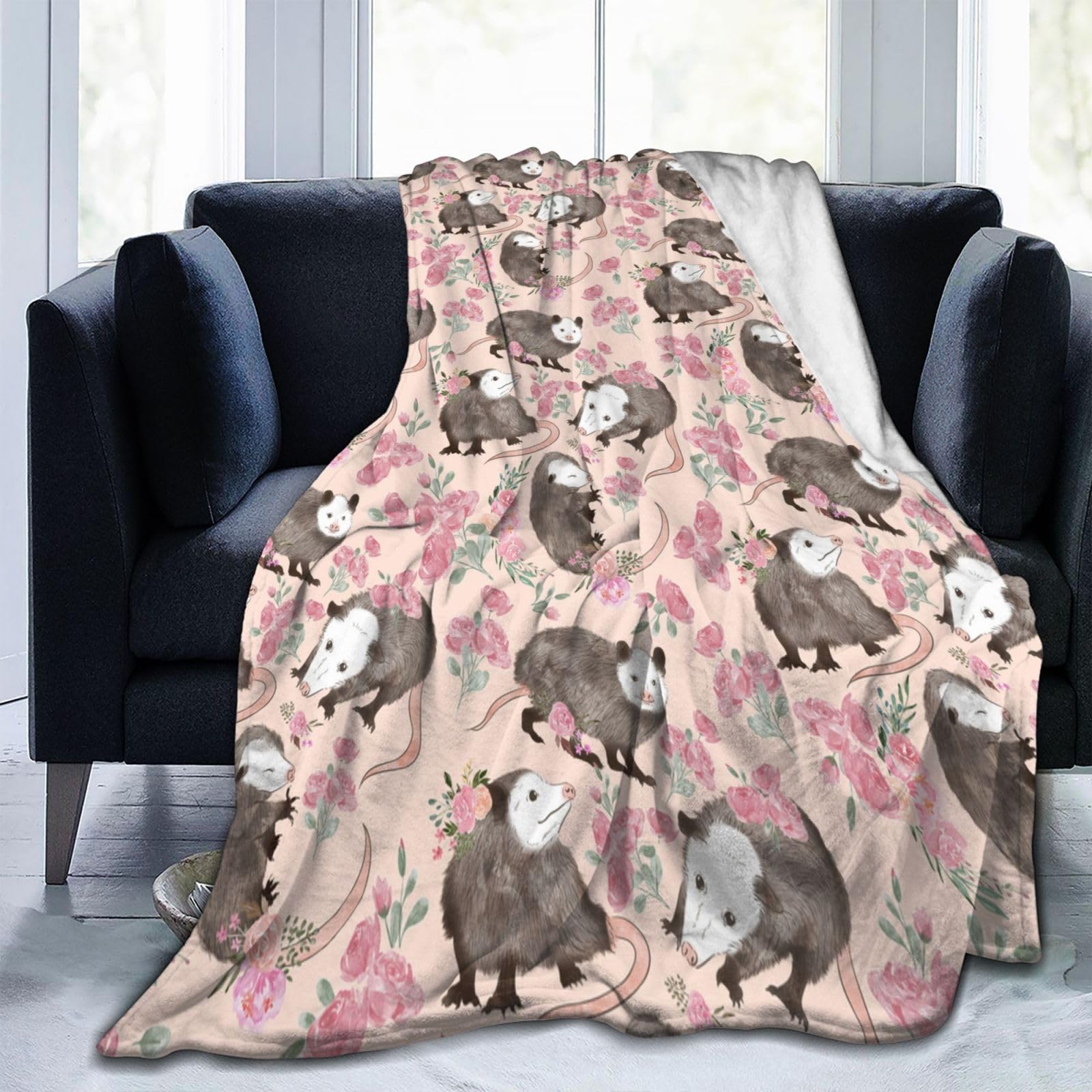 Amazon.com: Yiyeqiu Opossum Blanket Soft Possum Throw for Sofa Bed ...