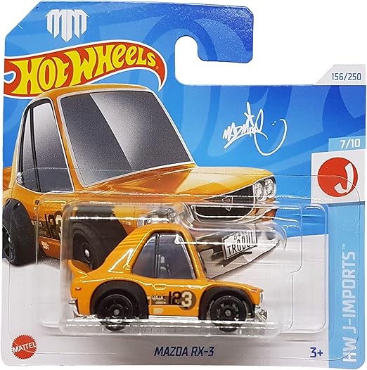 Amazon.com: Hot Wheels Mad Mike Mazda RX-3 Tooned Orange 7/10 HW J ...