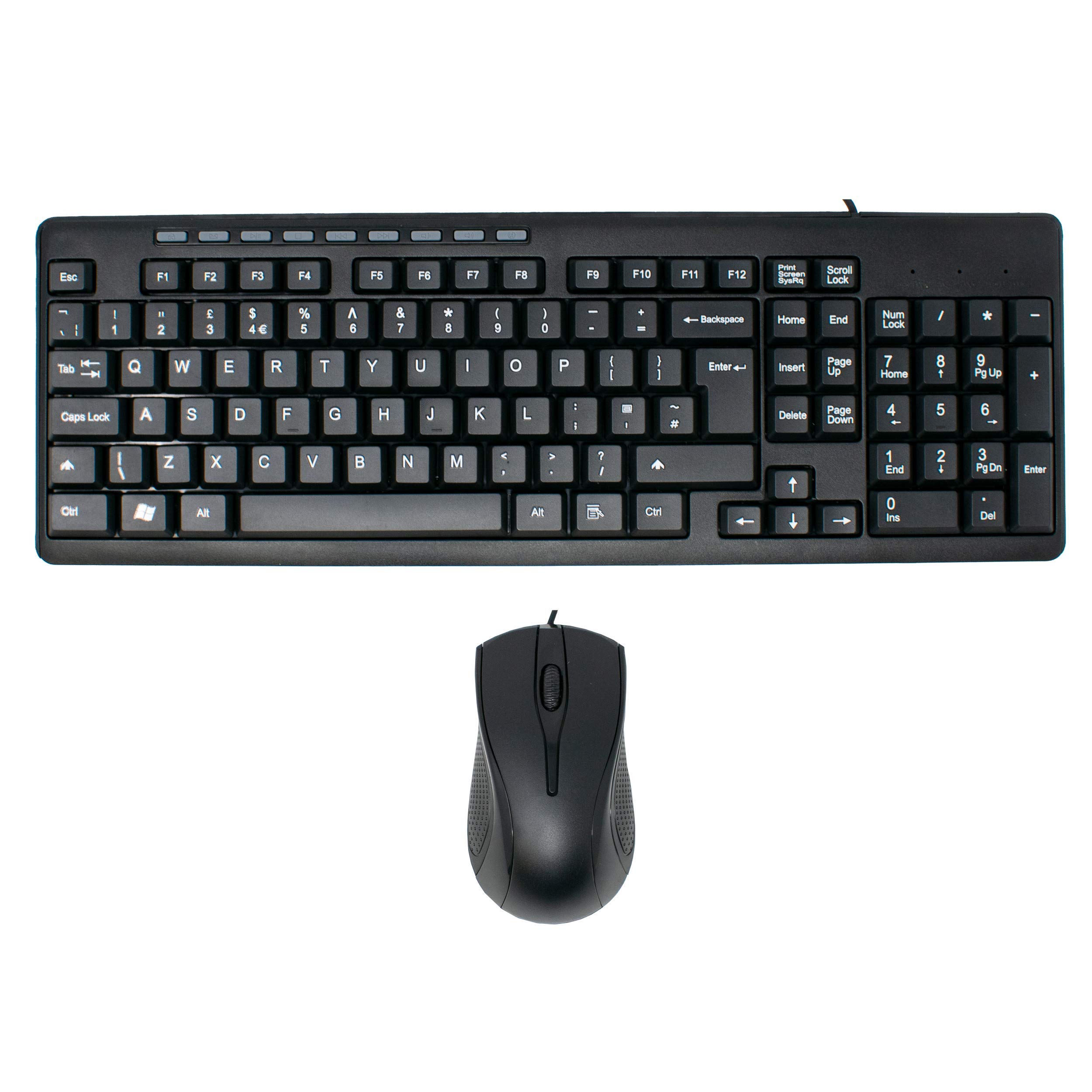 Buy I-CHOOSE LIMITED Wired USB Keyboard & Mouse Combo Set/Ergonomic ...