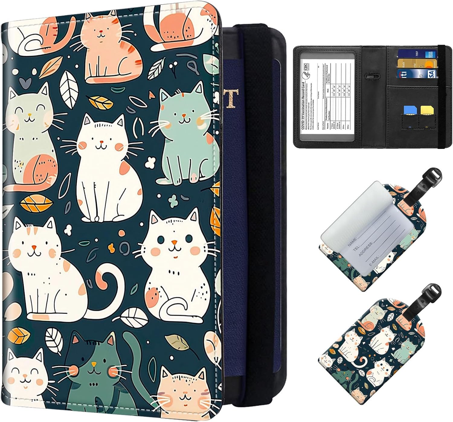 Amazon.com | ETLKJVBL Exquisite Passport Holder for Travel Accessory ...