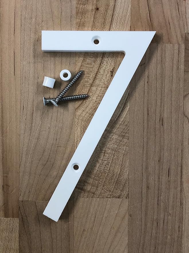 Amazon.com: 5 Inch Modern Plastic House Number, Black or White building ...