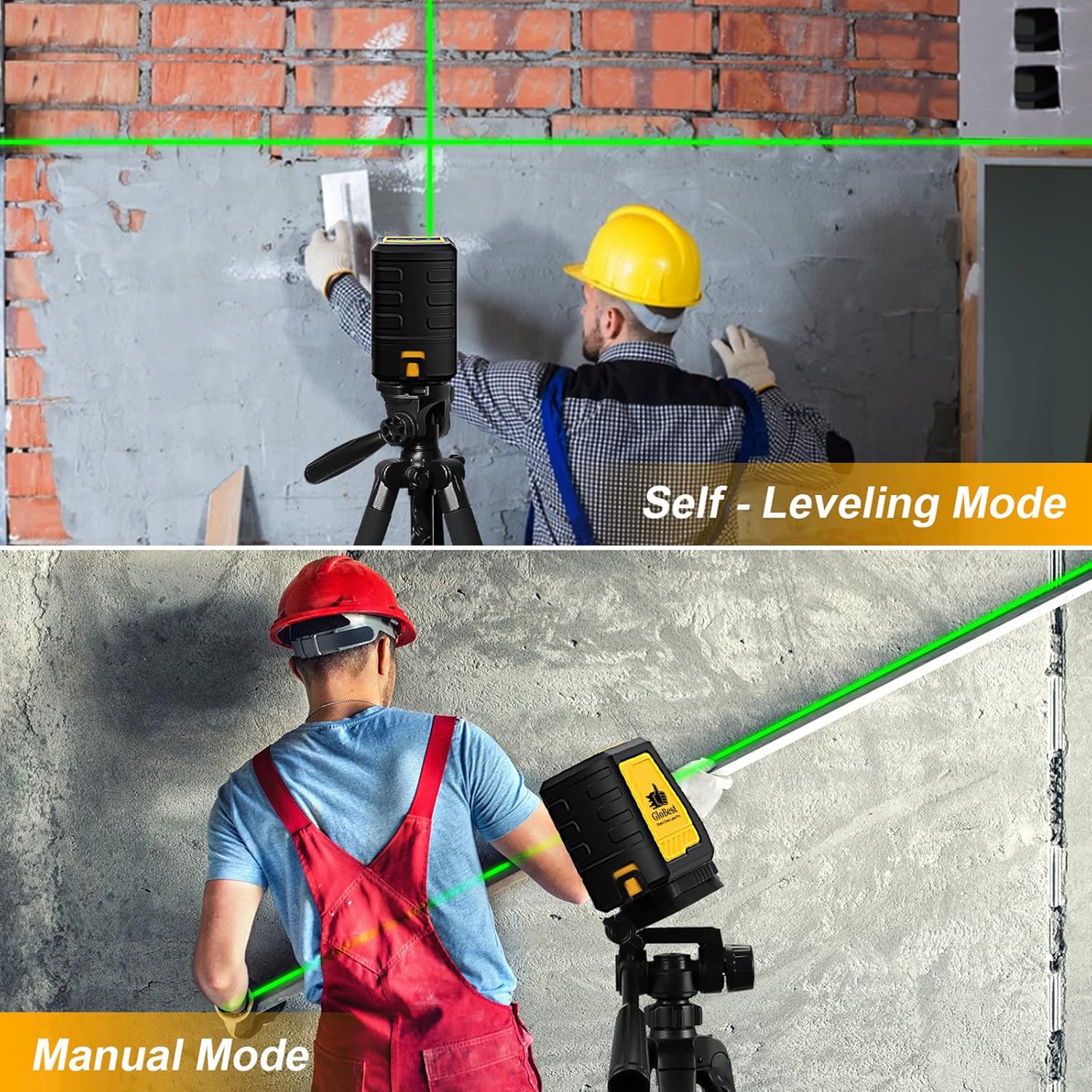 Buy Globest Cross Line Laser Level Self Leveling, 100Ft/30m Green Line ...