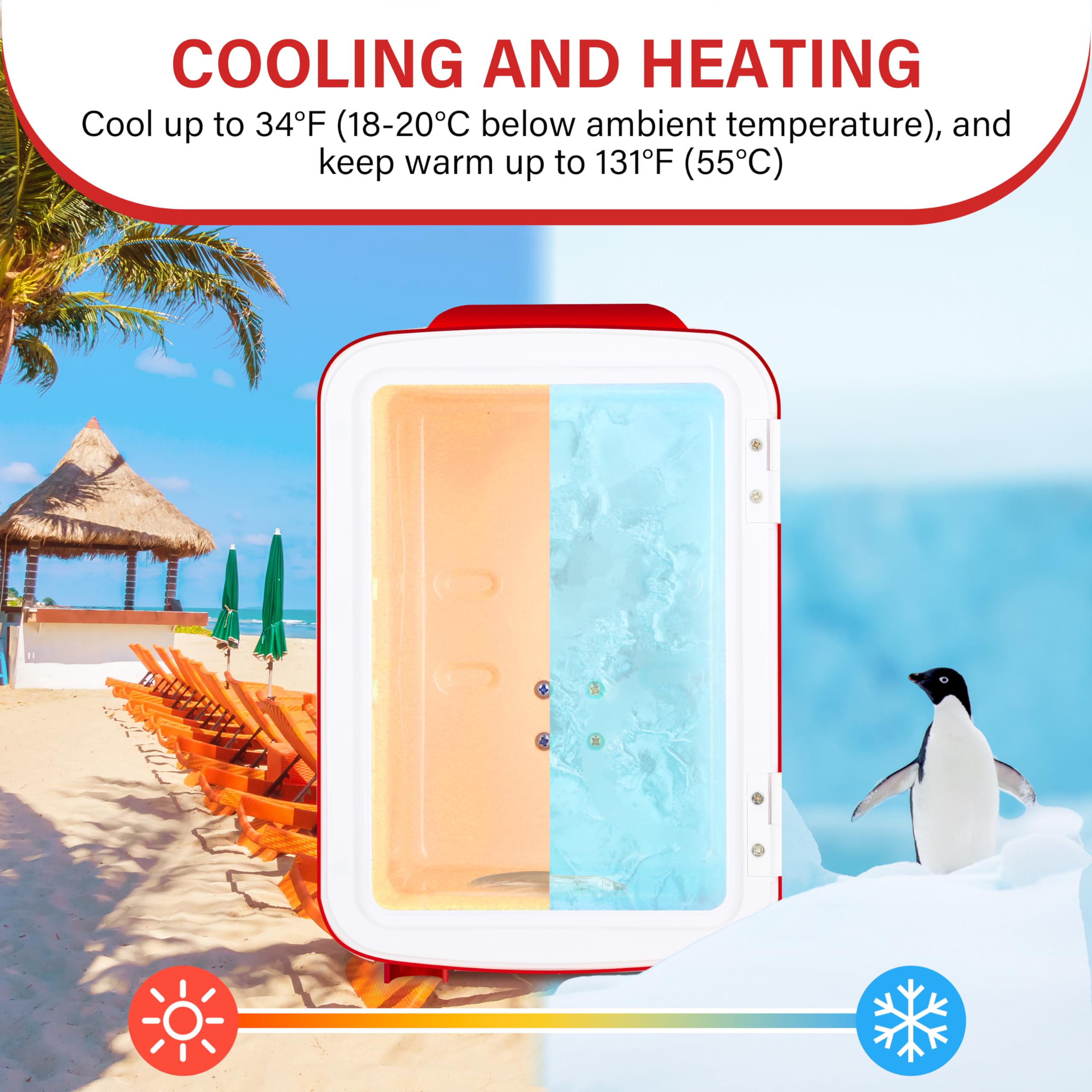 Snapklik.com : InfiniPower Mini Fridge, 4 Liter/6 Can Portable Warmer ...