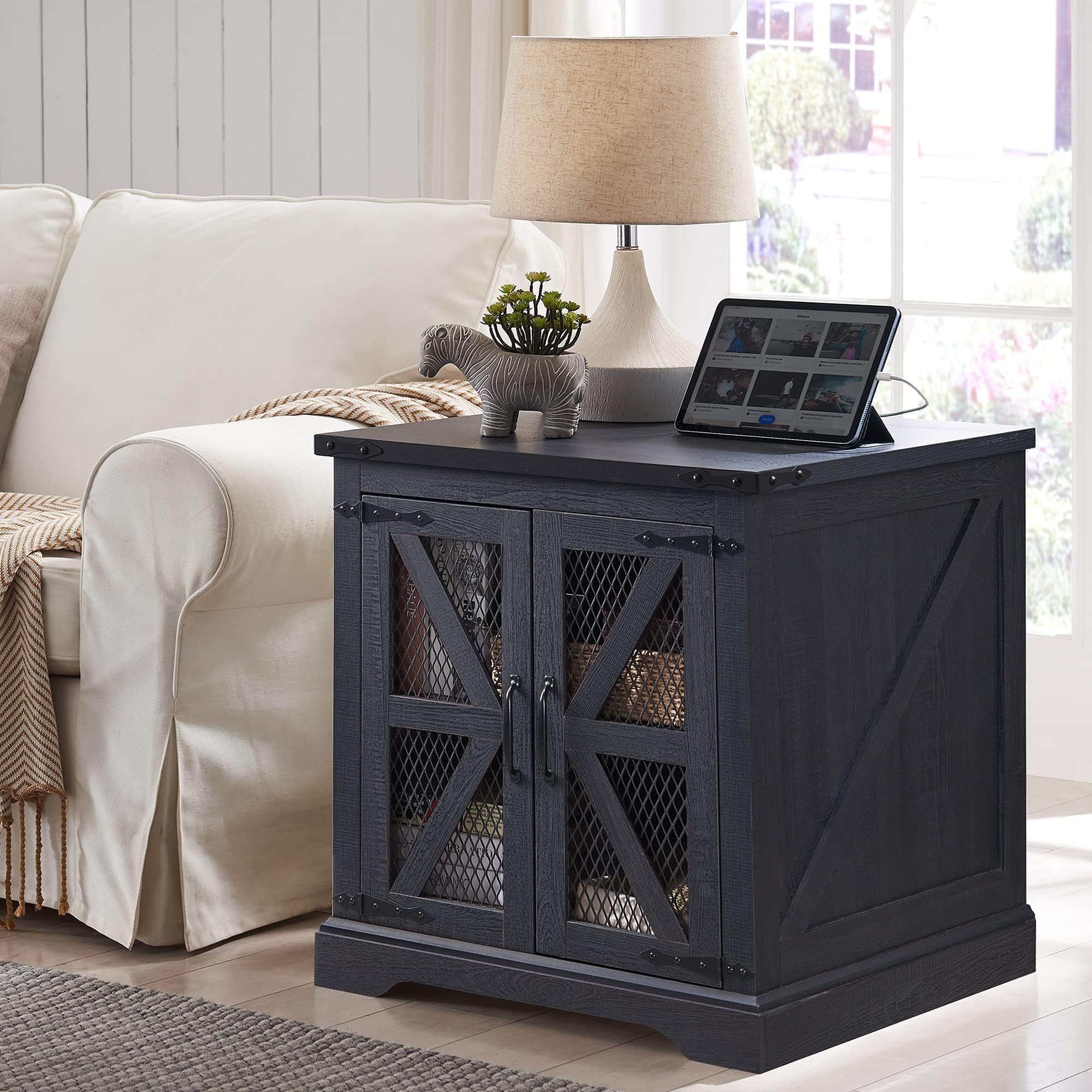 Amazon.com: ACCOHOHO 24" Farmhouse End Table - Wood Large Sofa Side ...