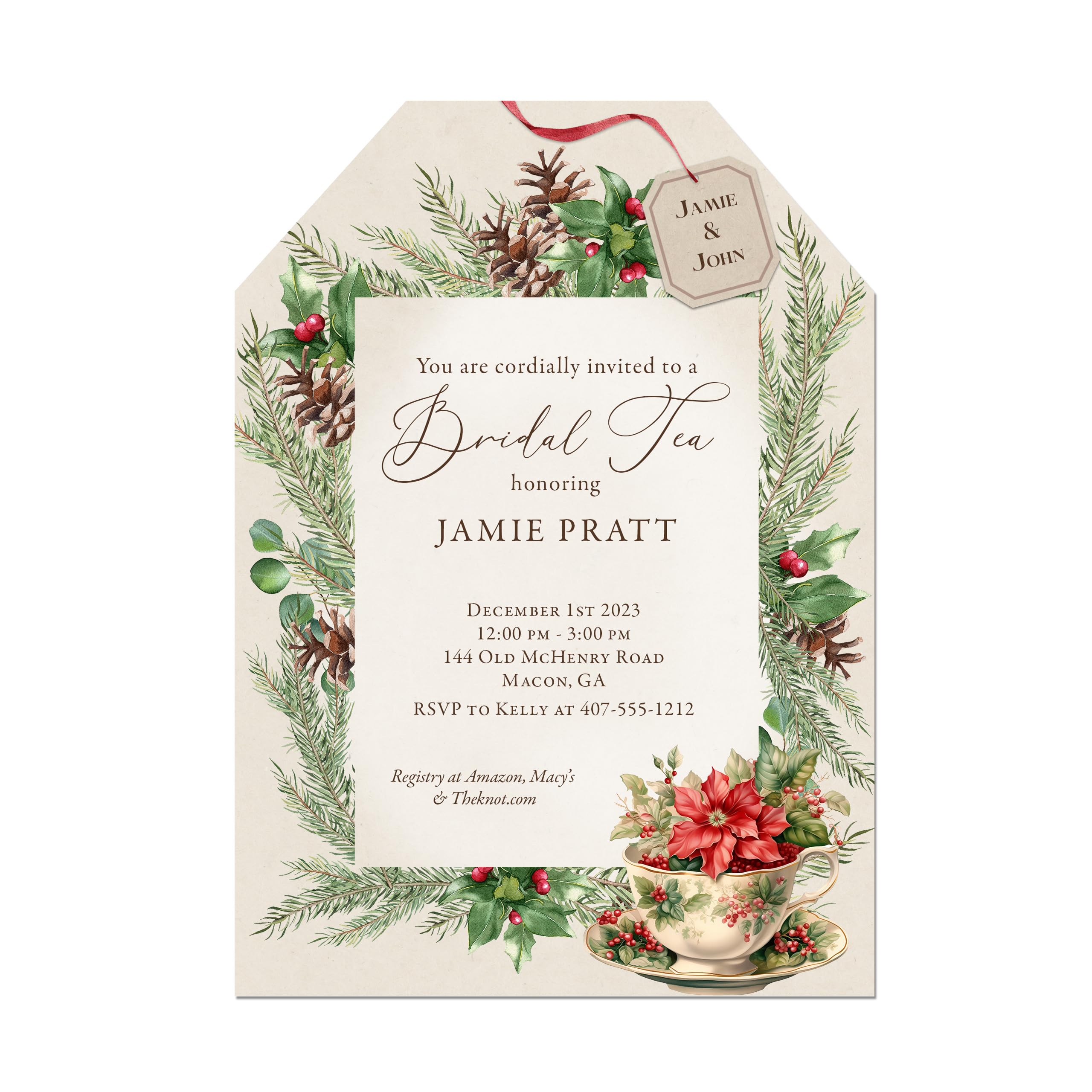 Christmas Tea Invitations