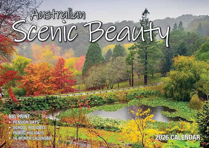 Australian Scenic Beauty 2026 Rectangle Wall Calendar 16 Month Travel ...
