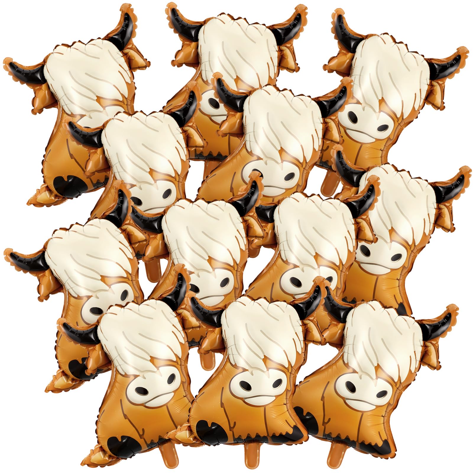 Amazon.com: VercanMonth 24 Pcs Highland Cow Balloons 14.7 Inch Foil ...