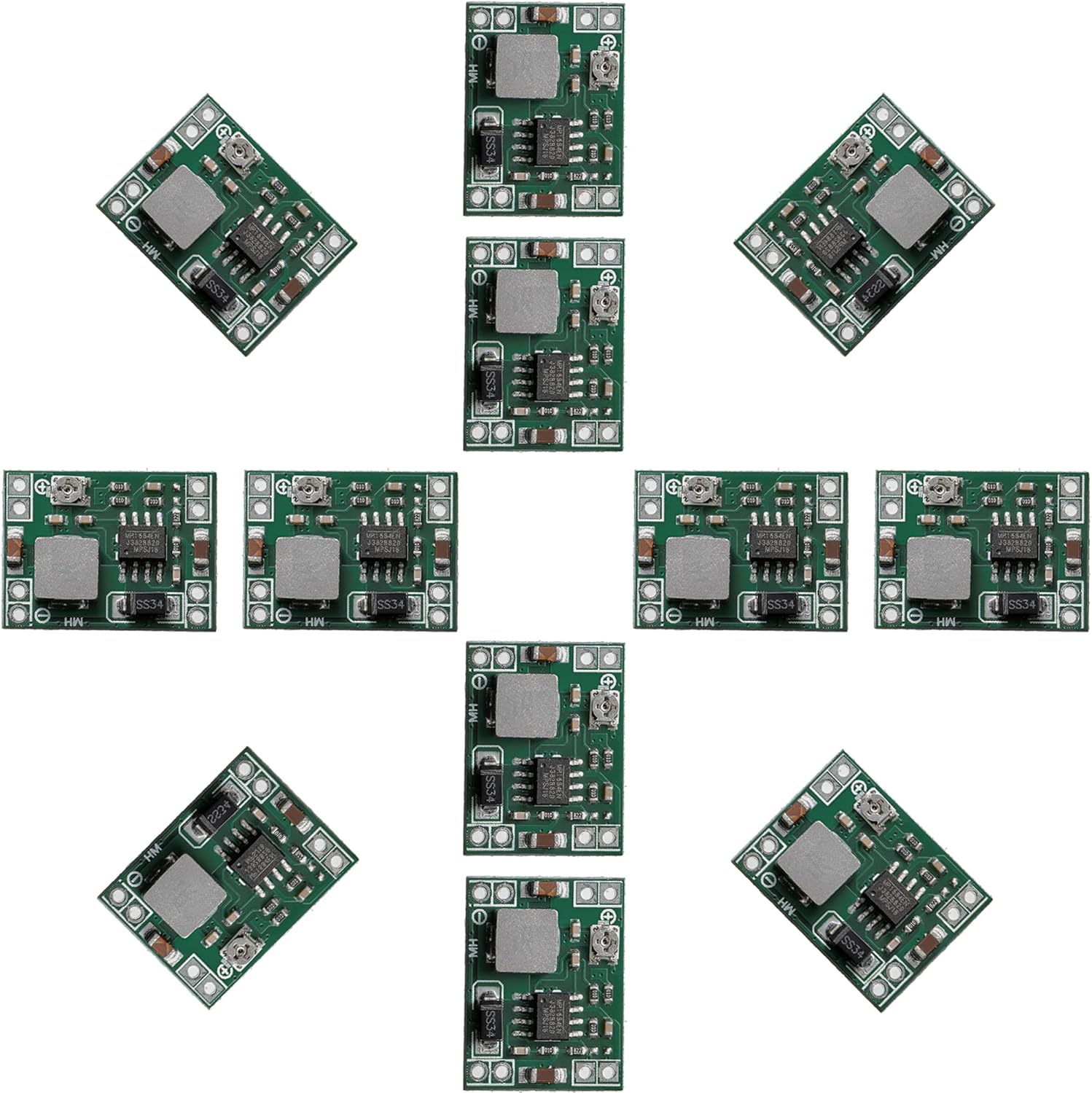 eBoot Mini MP1584EN DC-DC Buck Converter Adjustable Power Supply Module 24V to 12V 9V 5V 3V (12 ...