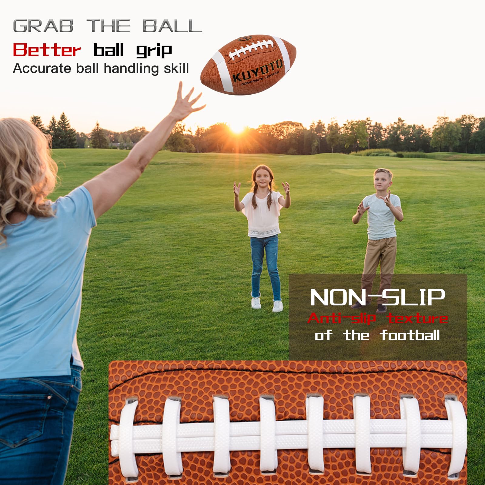 Snapklik.com : KUYOTQ Youth Football - Size 7 Football Soft Composite ...