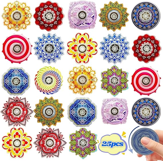 Amazon.com: 25 Pack Fidget Spinner Mini Toys,Party Favors Supplies ...