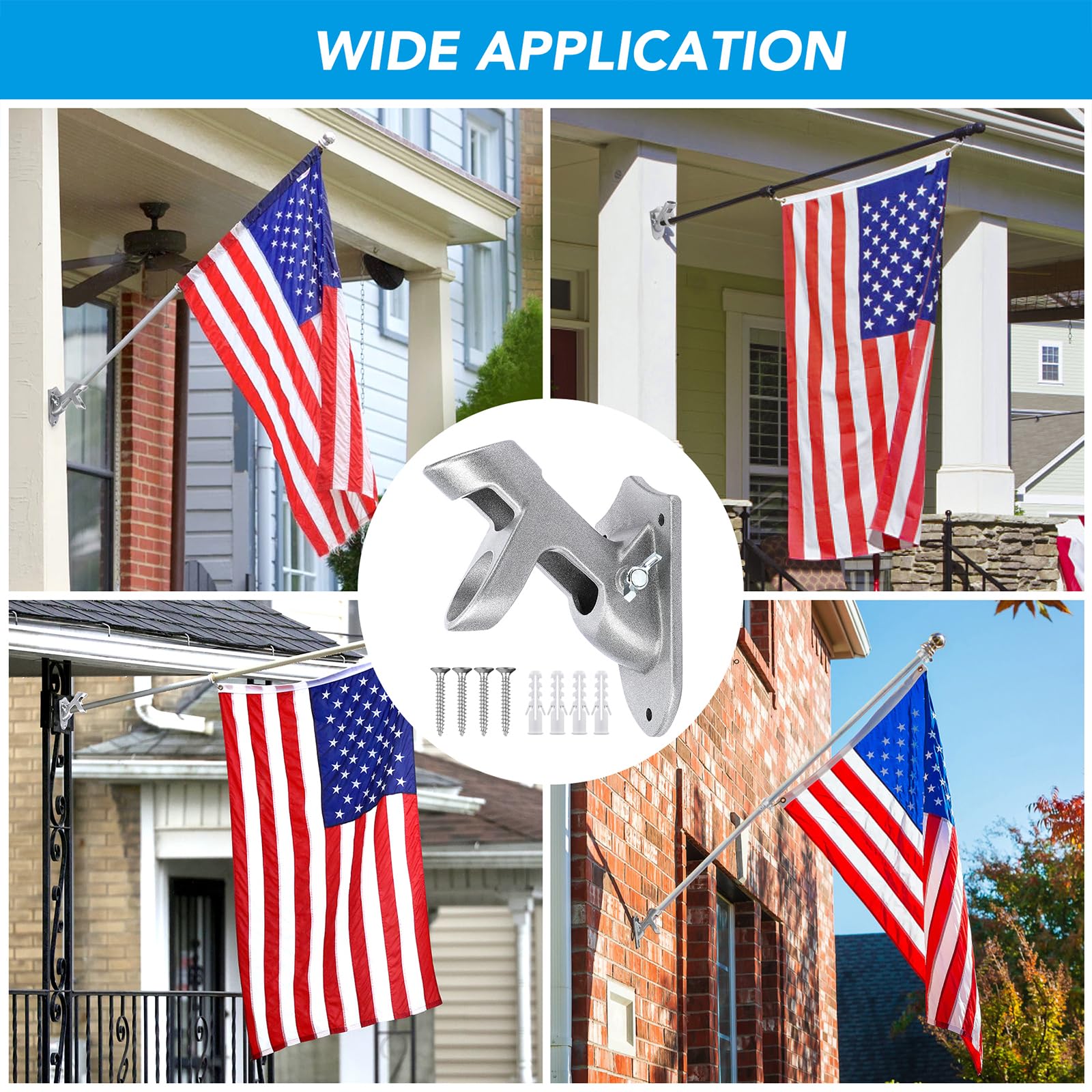 Snapklik.com : Flag Pole Holder, Flag Bracket, Two-Position Flag Holder ...