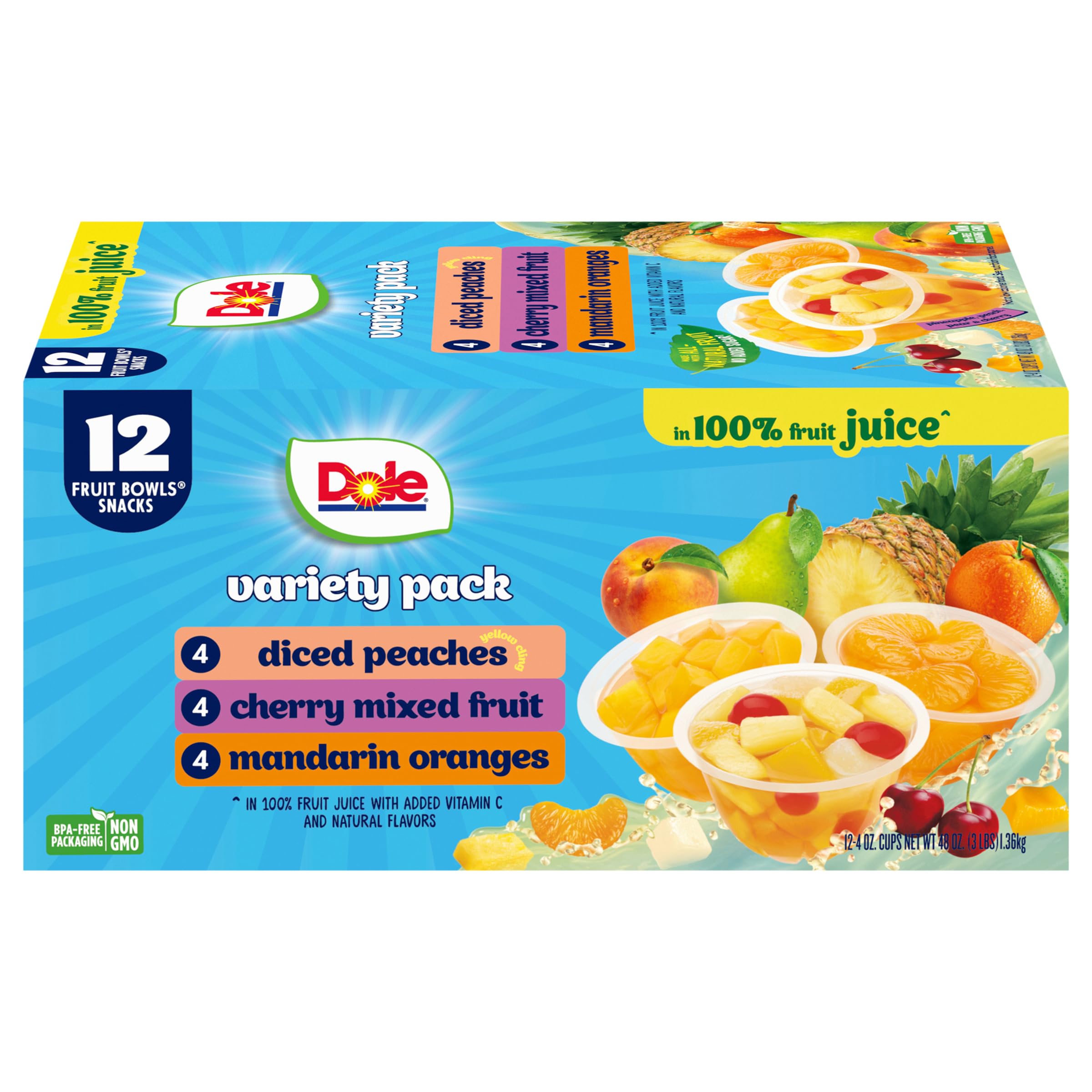 Amazon.com : Dole Diced Peaches, Mandarin Oranges, and Cherry Mixed ...