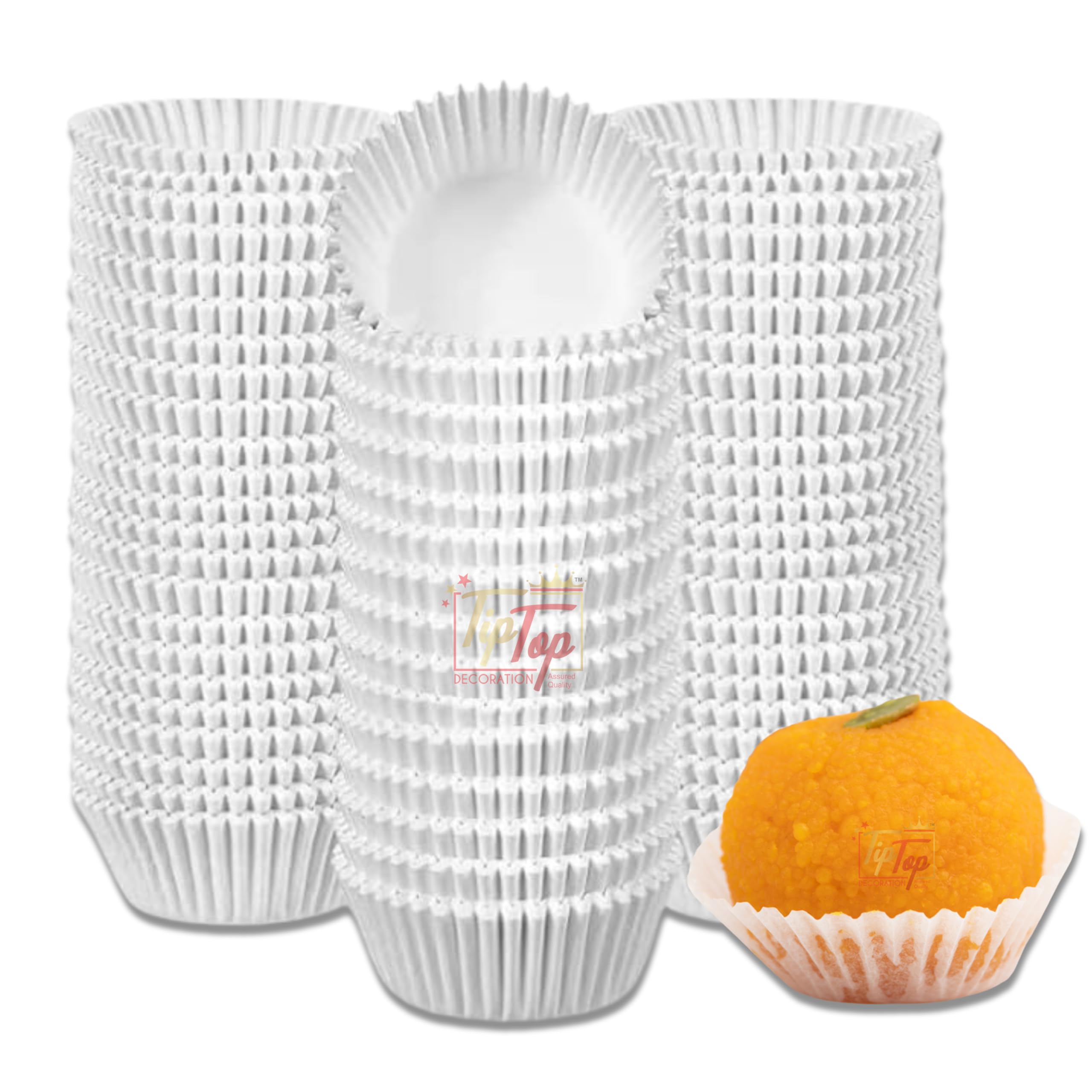 Buy TIPTOP DECORATION Premium Butter Paper Mithai Sweets Baking Cup ...