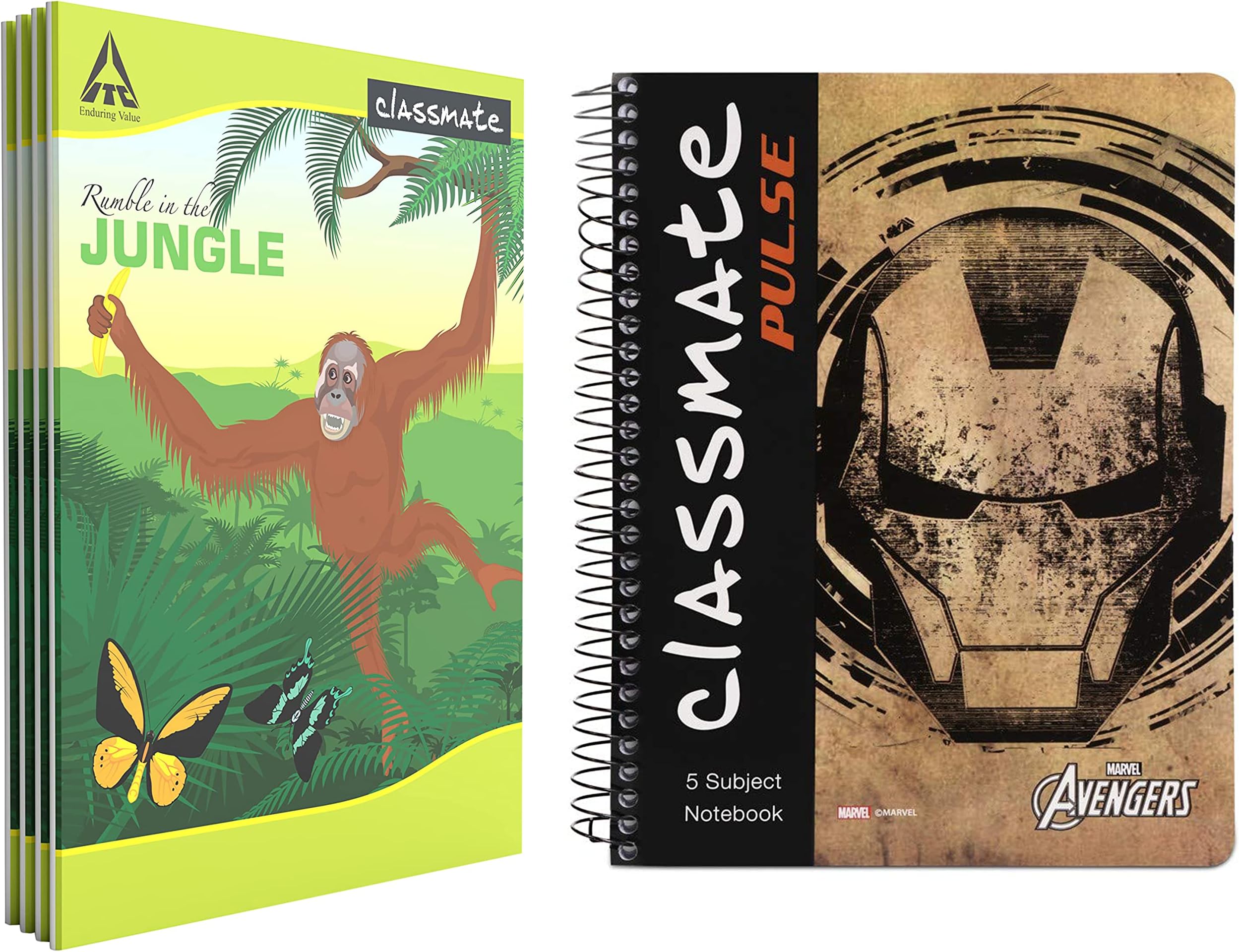 Classmate Pulse Single Line 5-Subject Notebook - 240mm x 180mm, 60GSM ...